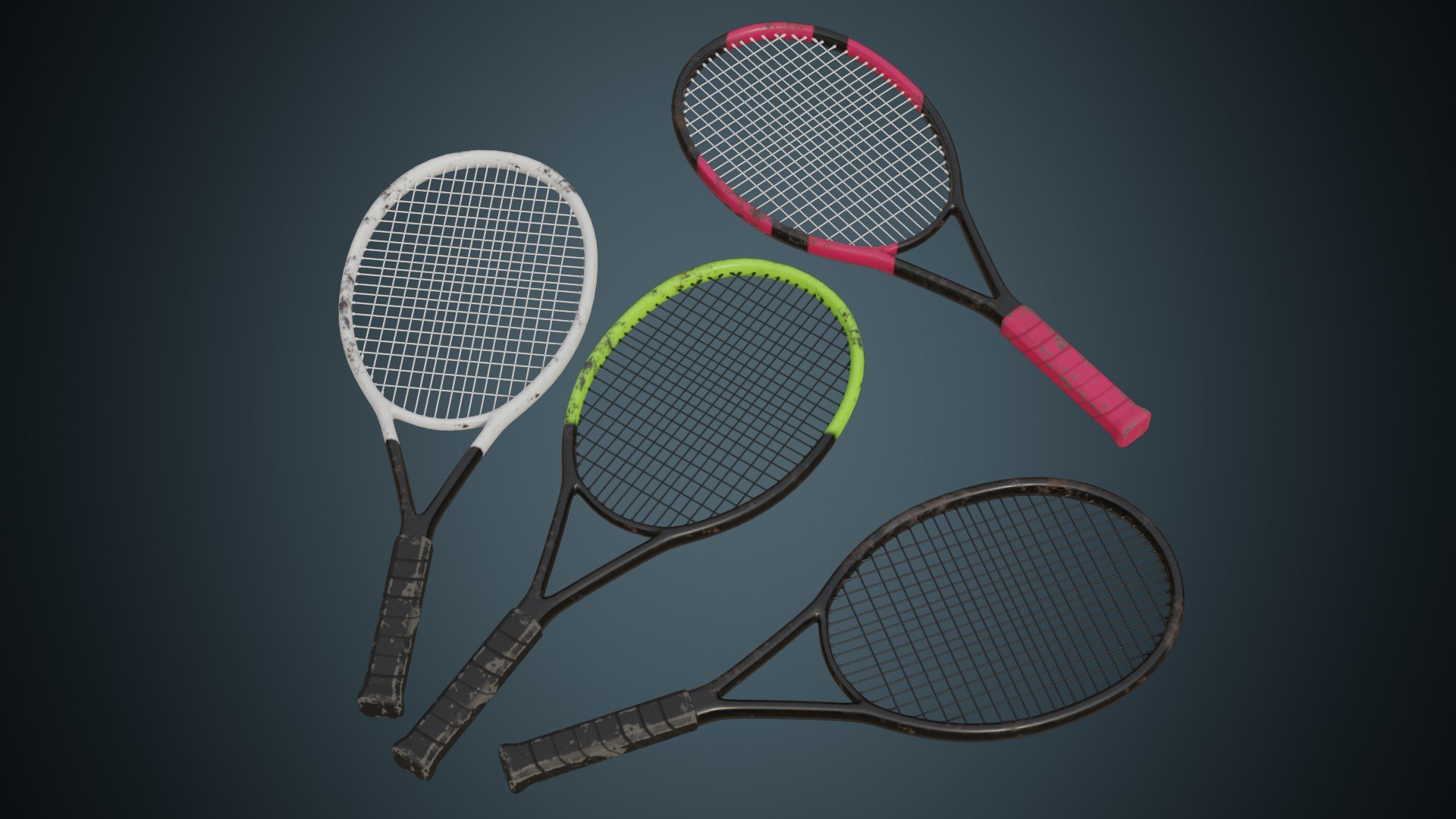 Tennis Racquet 1B 3D Model - TurboSquid 2005861