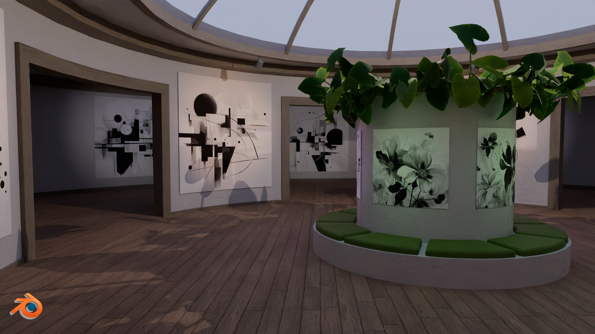 3D model Circular Art Gallery Unity Package - TurboSquid 2175428