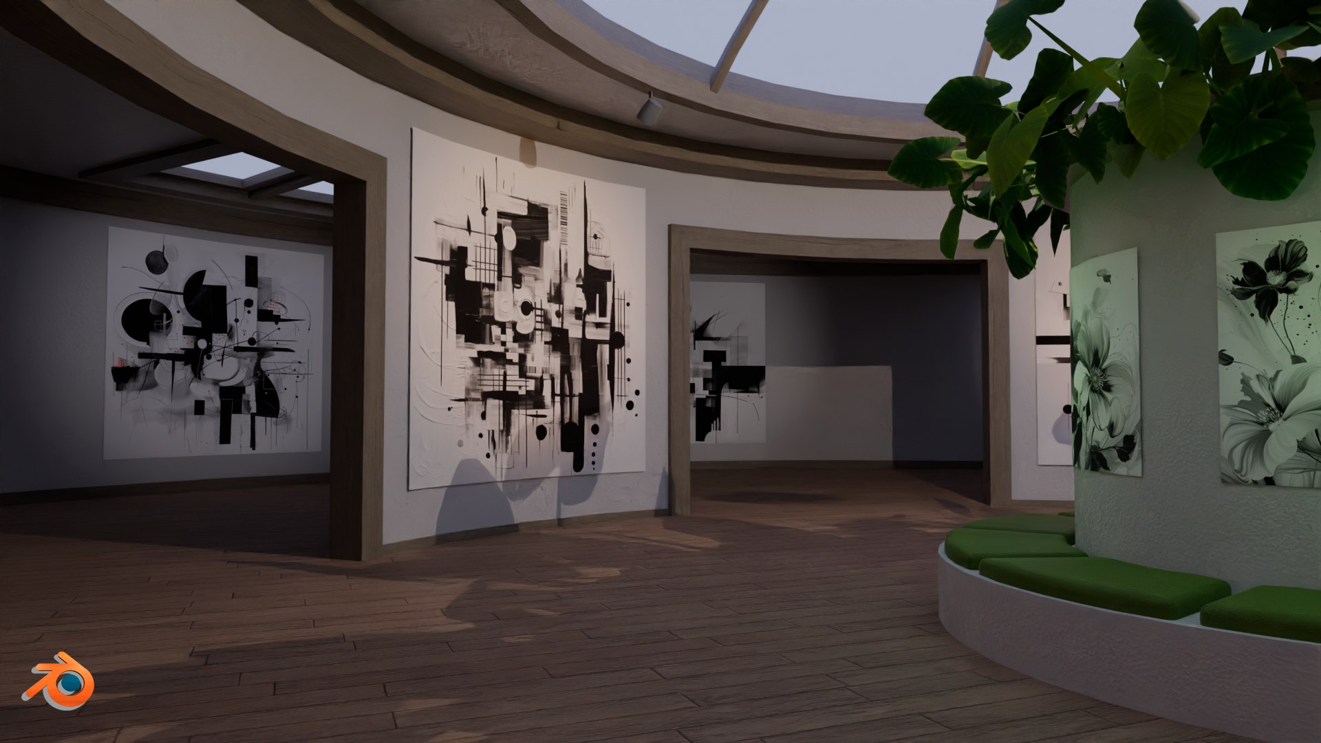 3D model Circular Art Gallery Unity Package - TurboSquid 2175428