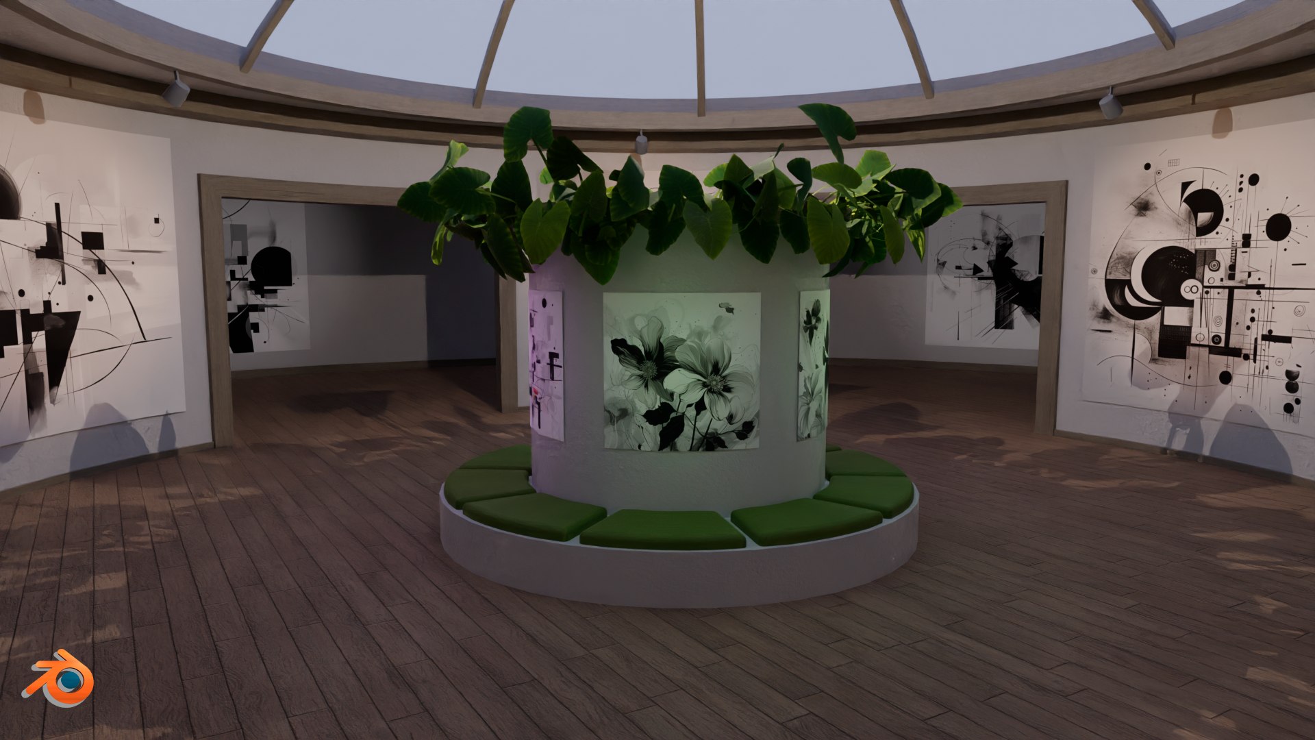 3D model Circular Art Gallery Unity Package - TurboSquid 2175428