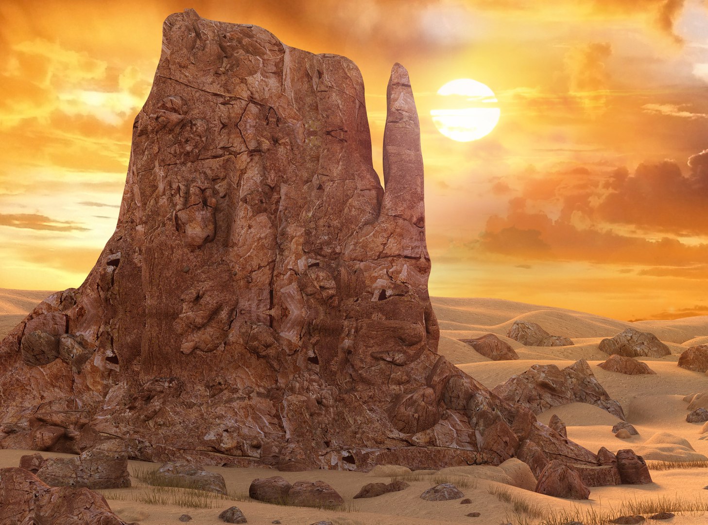 3D Environment Sun Sunset Model - TurboSquid 1360758