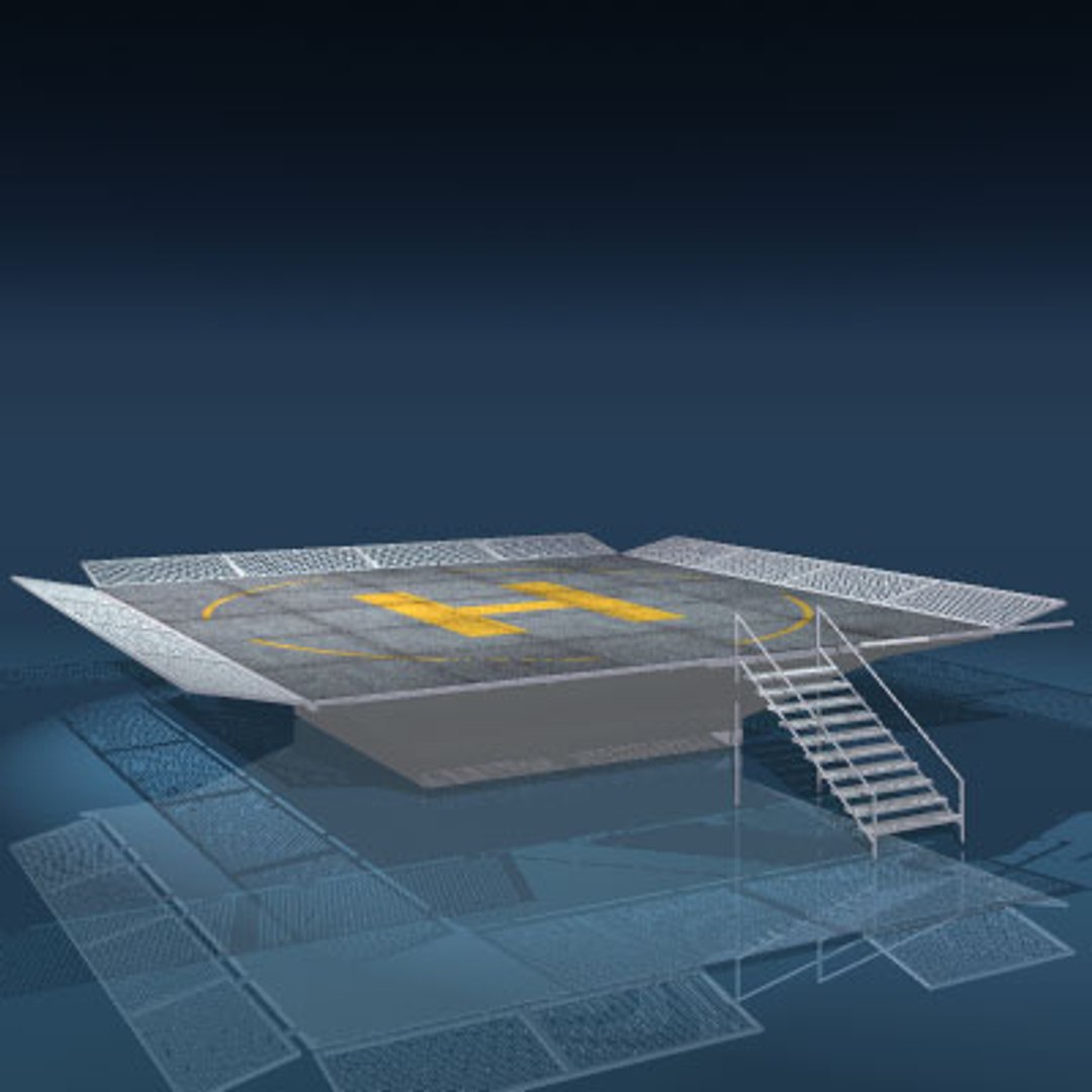 Building Roof Helipad 3d Model