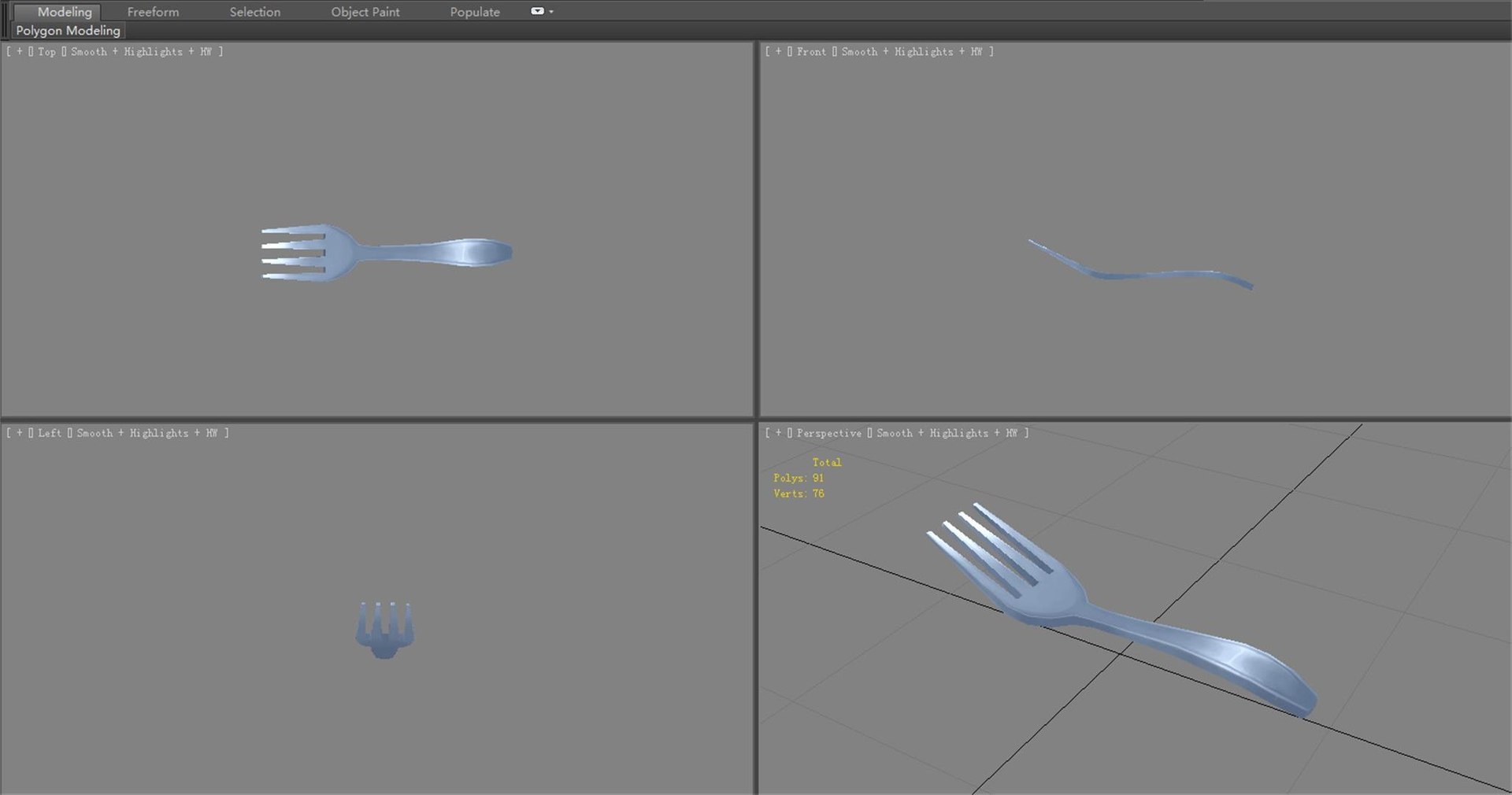 Cartoon Silver Fork 3D Model - TurboSquid 2109990