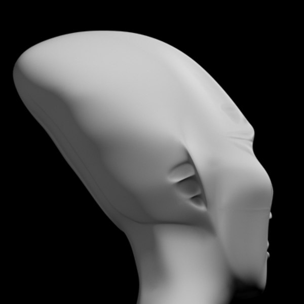 3d alien woman head model
