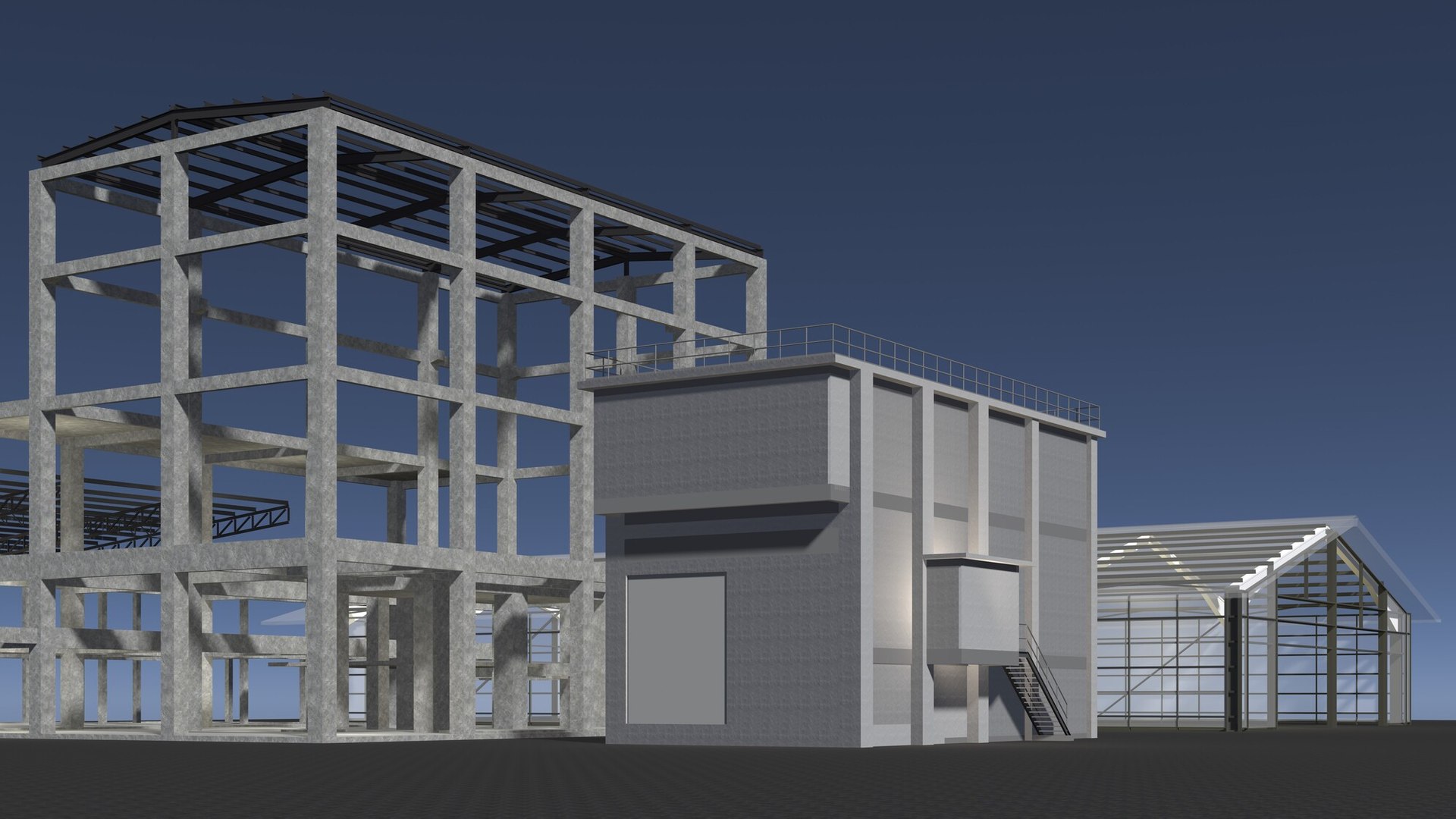 3D Model Industrial Building Layout 25-44 - TurboSquid 2454938