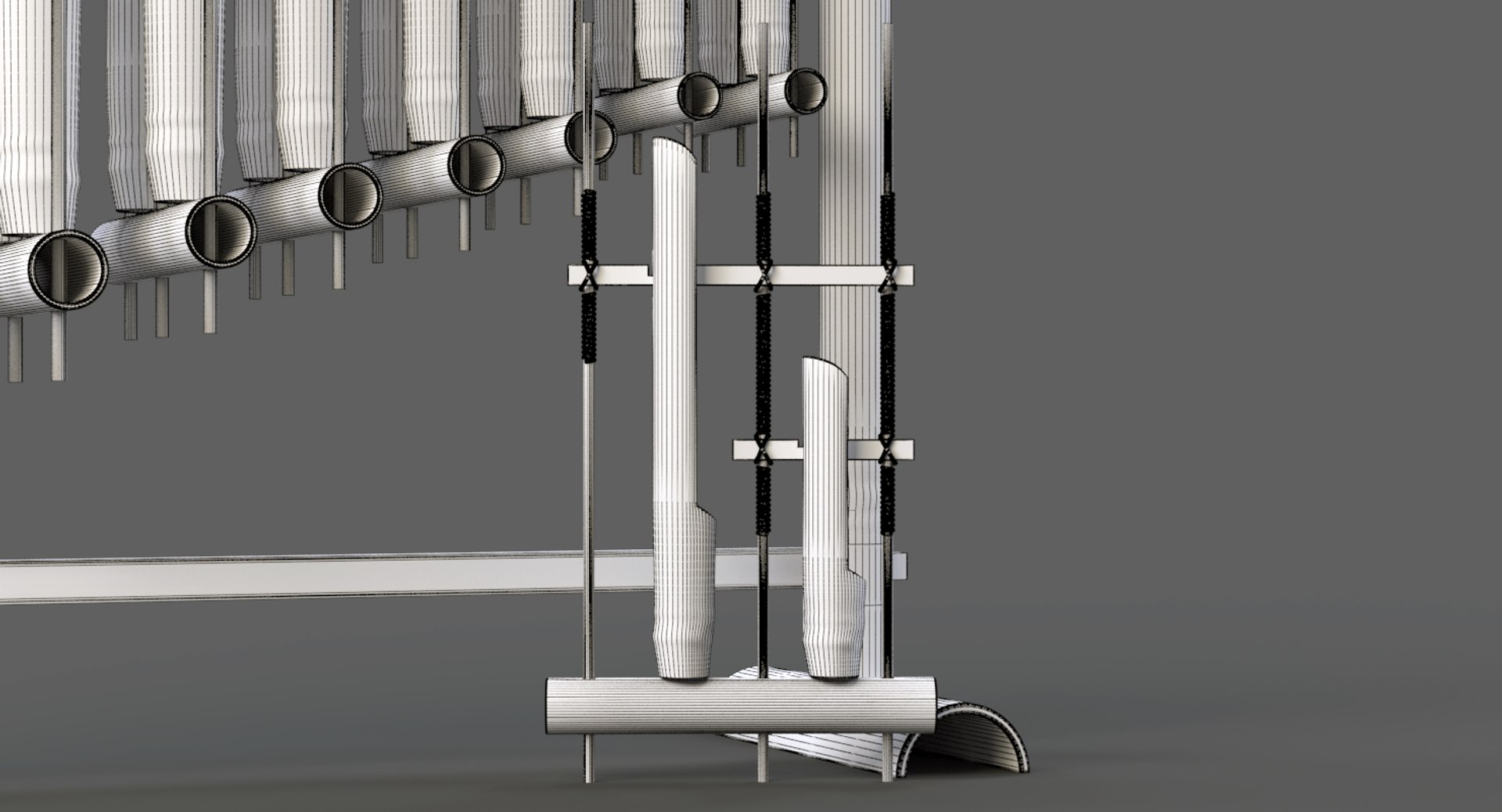 3d Angklung Musical Instrument Model