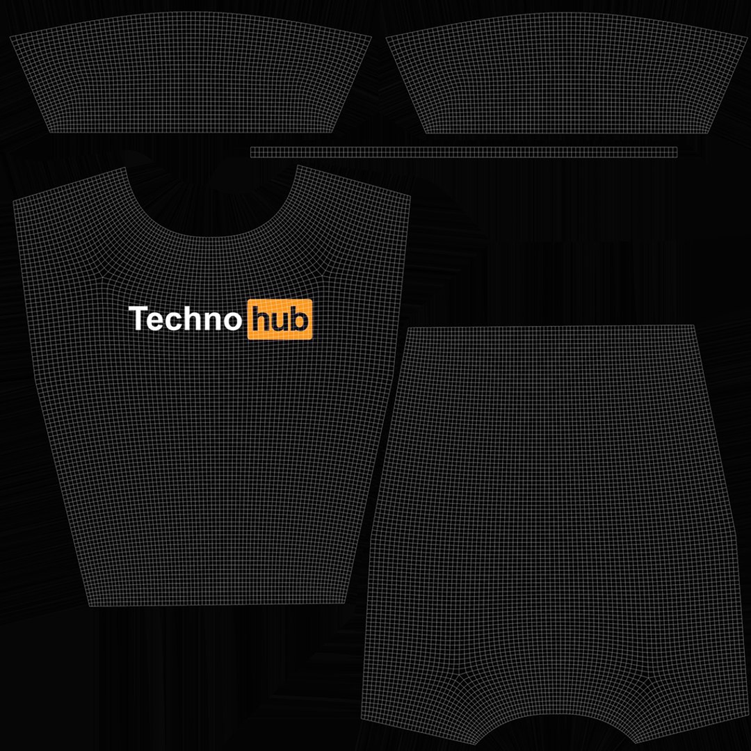 T-shirt Techno Hub 3D Model - TurboSquid 2081719