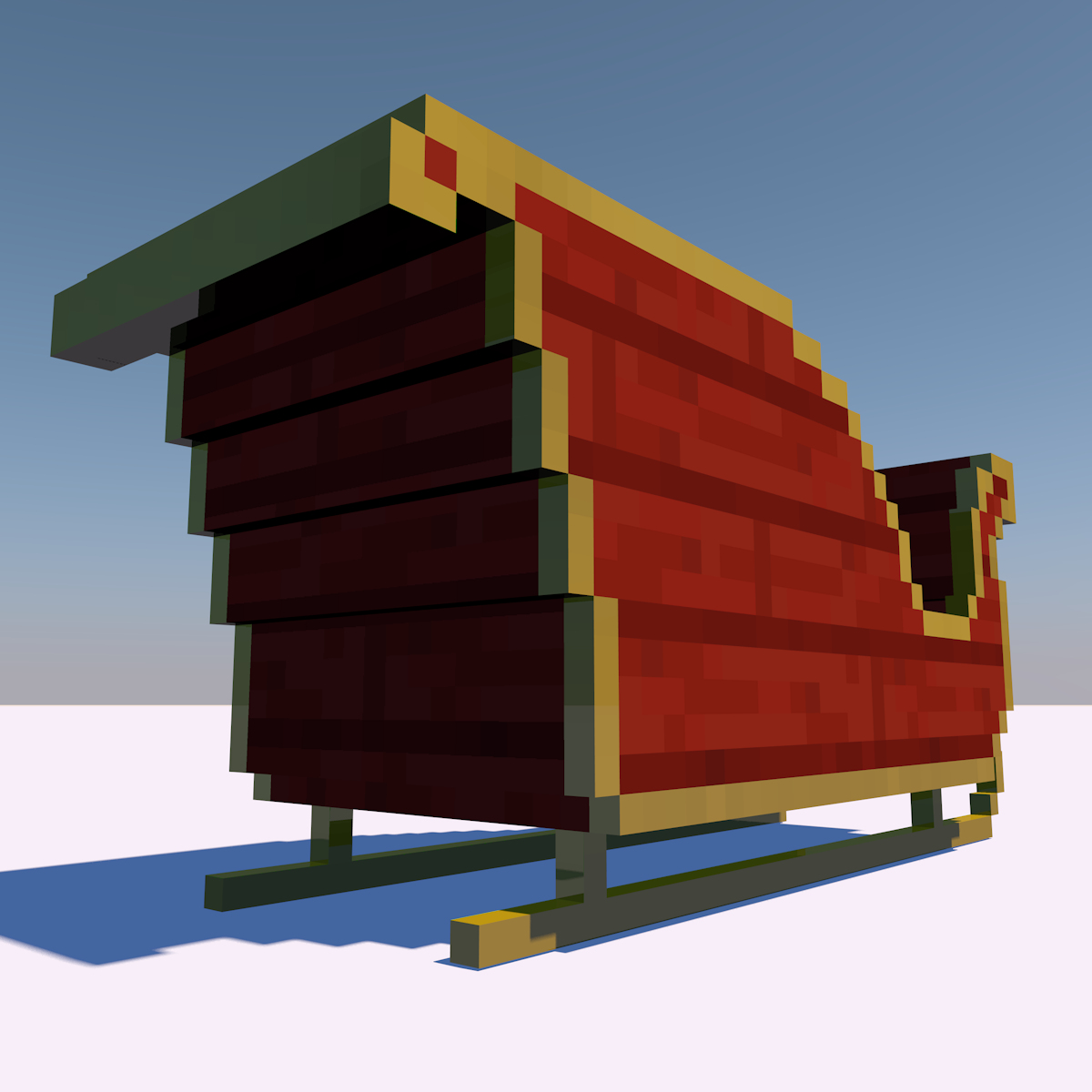 3d model santa sledge minecraft