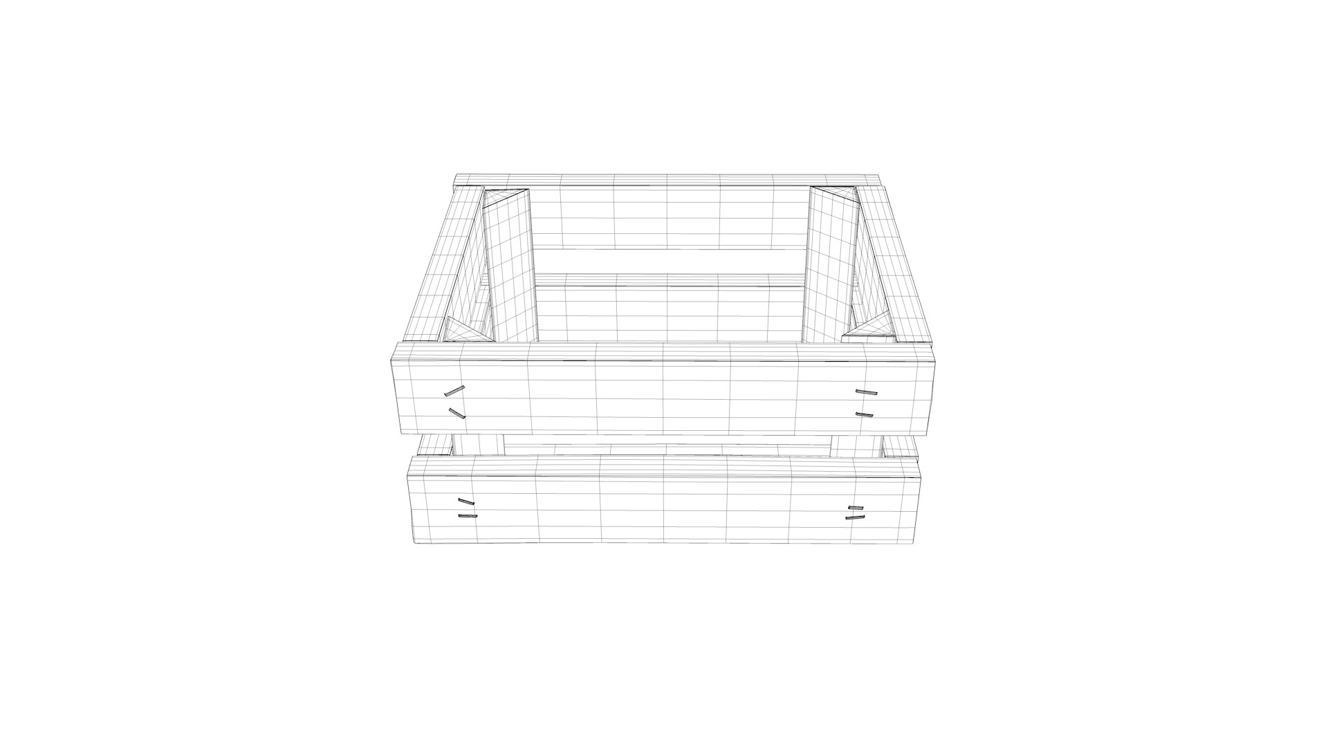 3D Wood Crate Building With Realistic Textures Model - TurboSquid 2221490