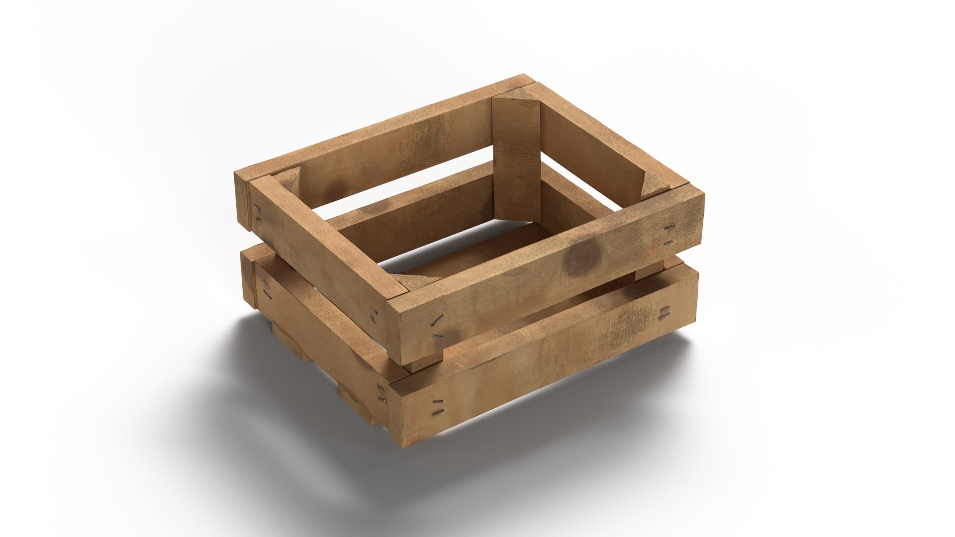 3D Wood Crate Building With Realistic Textures Model - TurboSquid 2221490