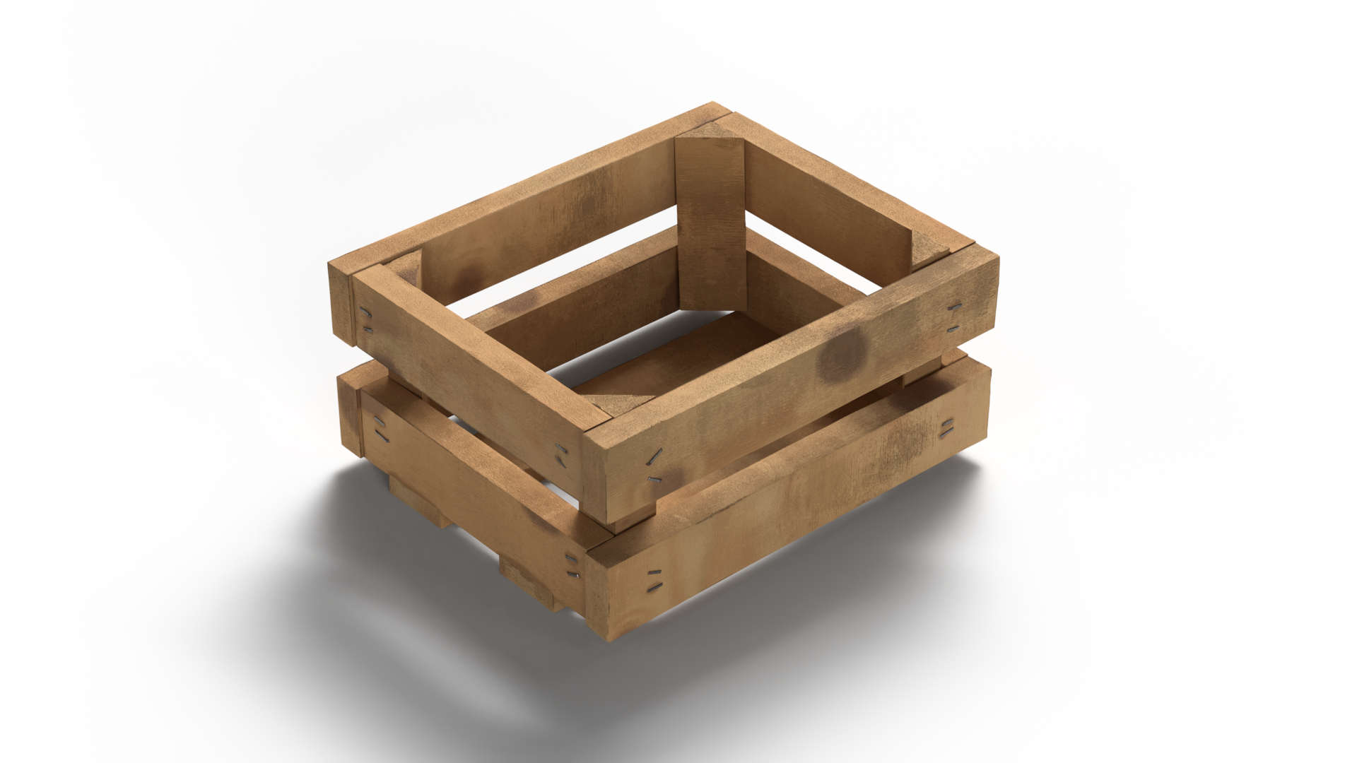 3D Wood Crate Building With Realistic Textures Model - TurboSquid 2221490