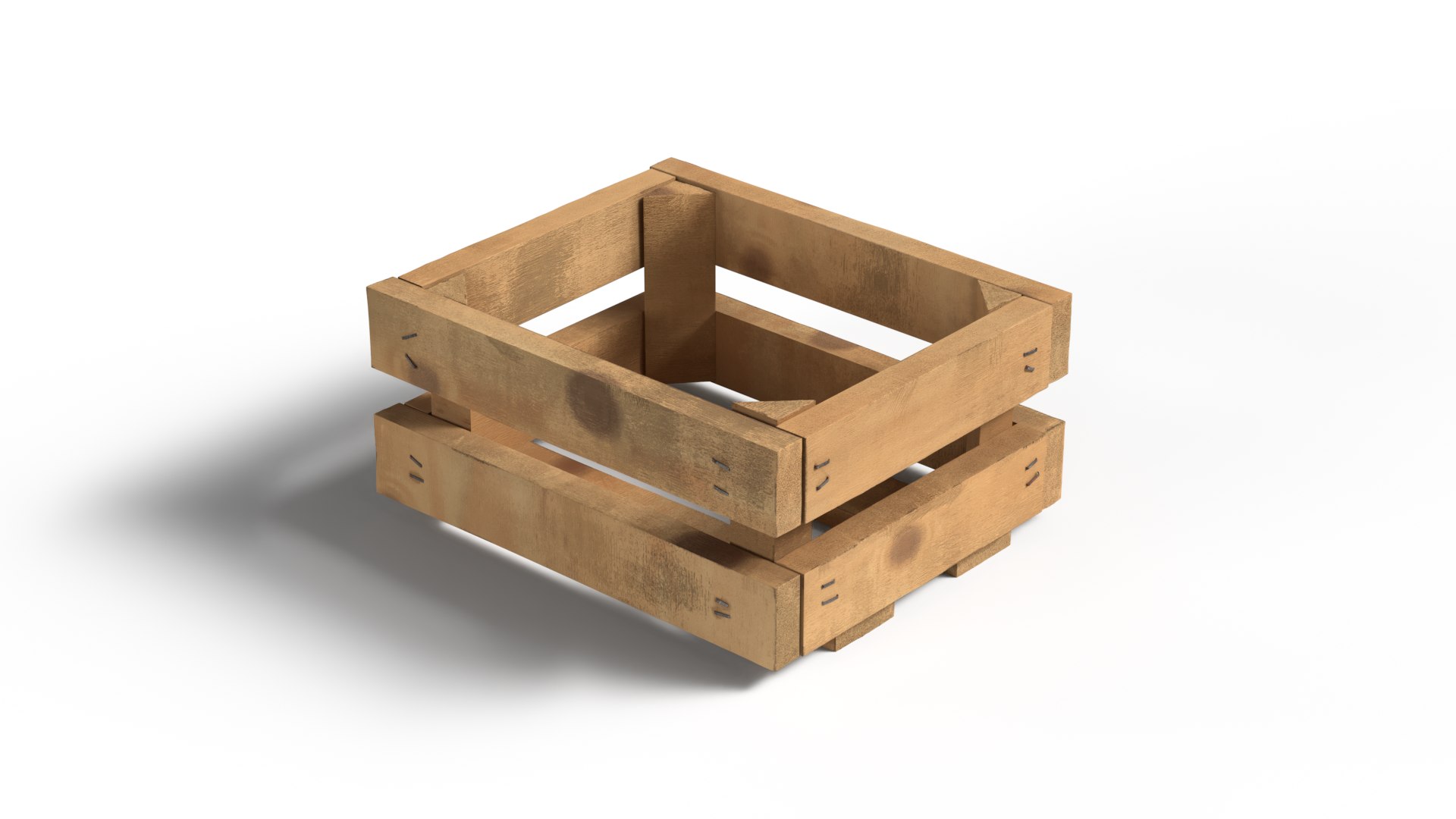 3D Wood Crate Building With Realistic Textures Model - TurboSquid 2221490