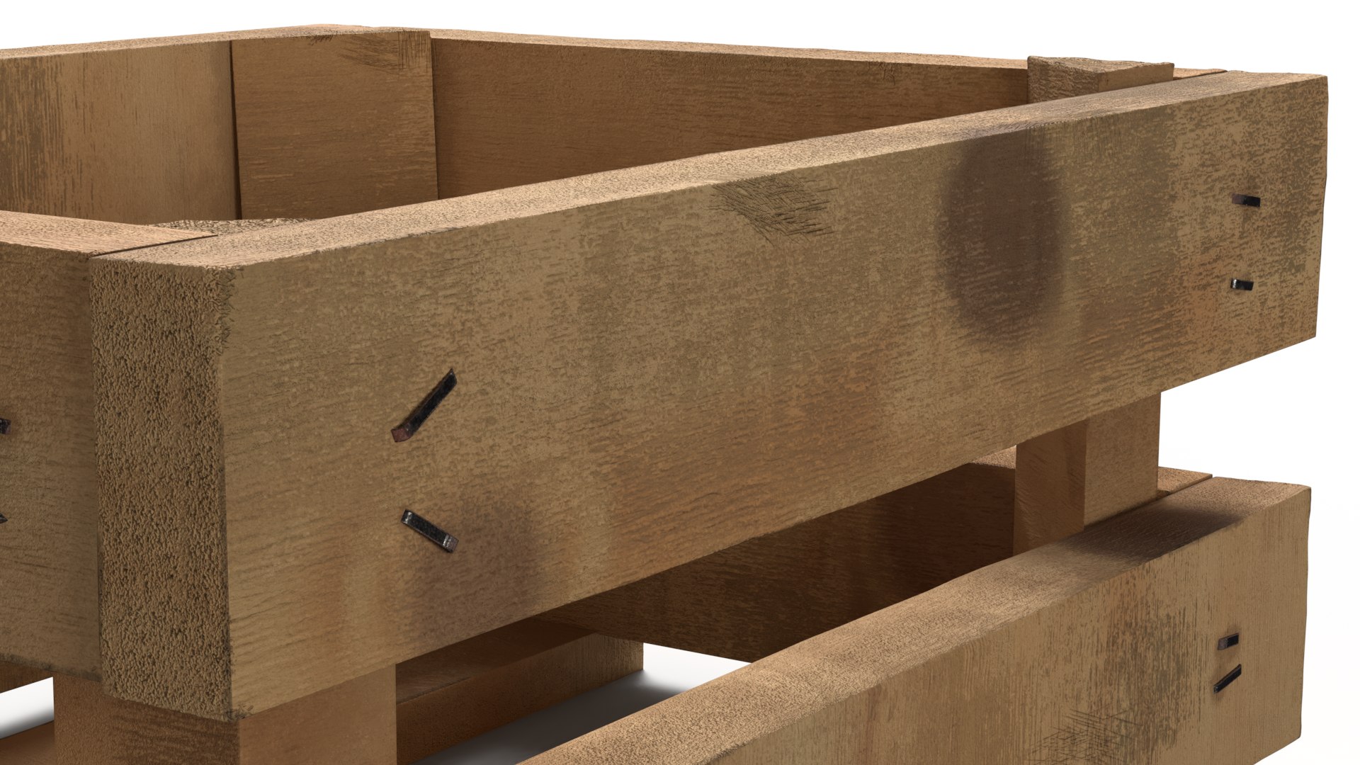 3D Wood Crate Building With Realistic Textures Model - TurboSquid 2221490