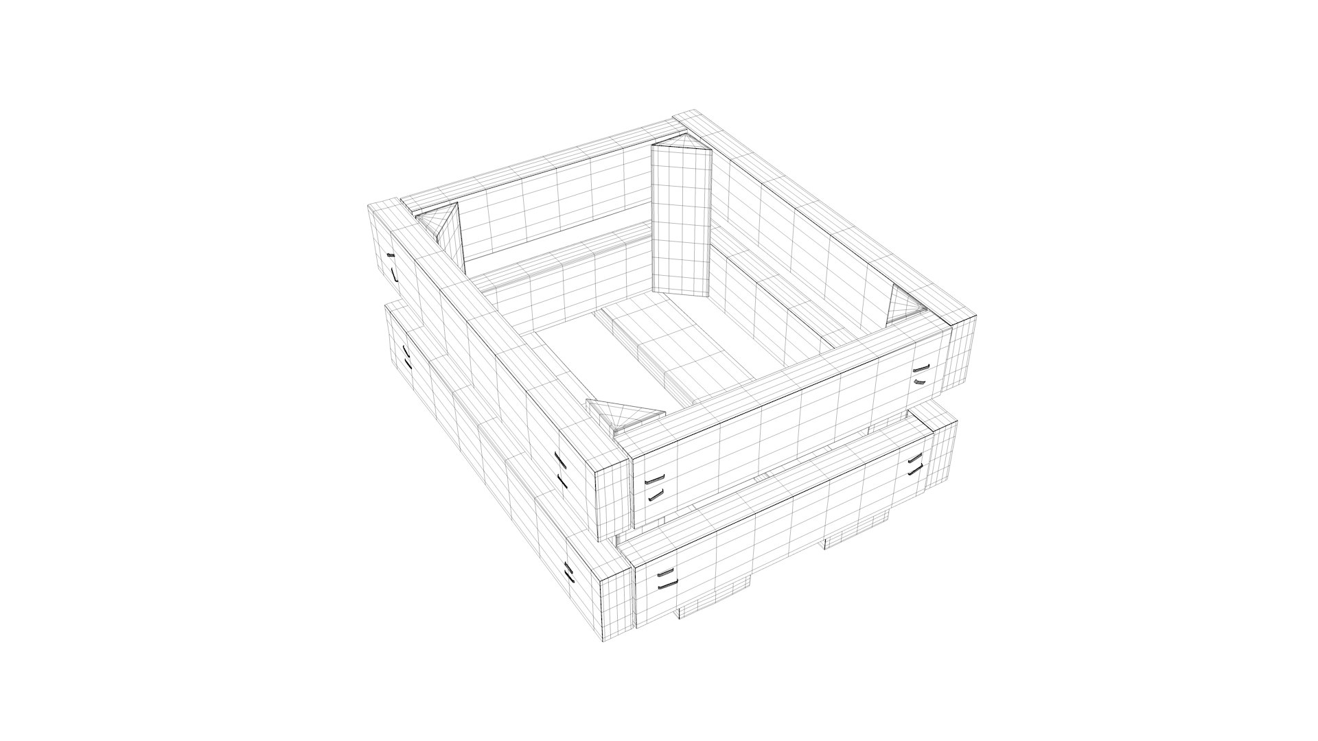 3D Wood Crate Building With Realistic Textures Model - TurboSquid 2221490
