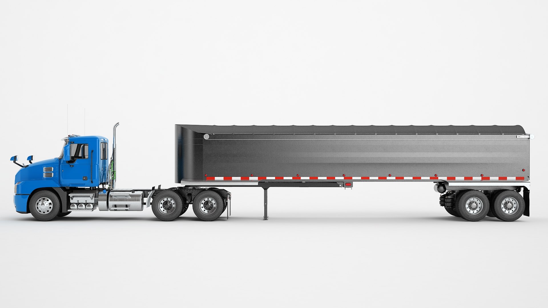 Mack Anthem Day Cab 2020 End Dump Trailer 02 3D - TurboSquid 2051800