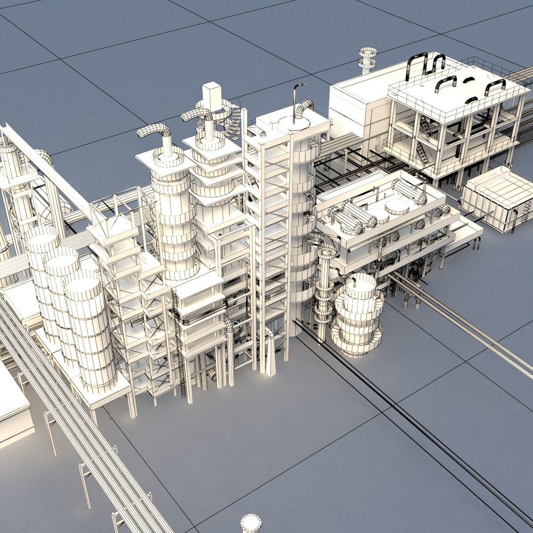 3D Chemical Plant - TurboSquid 1391735