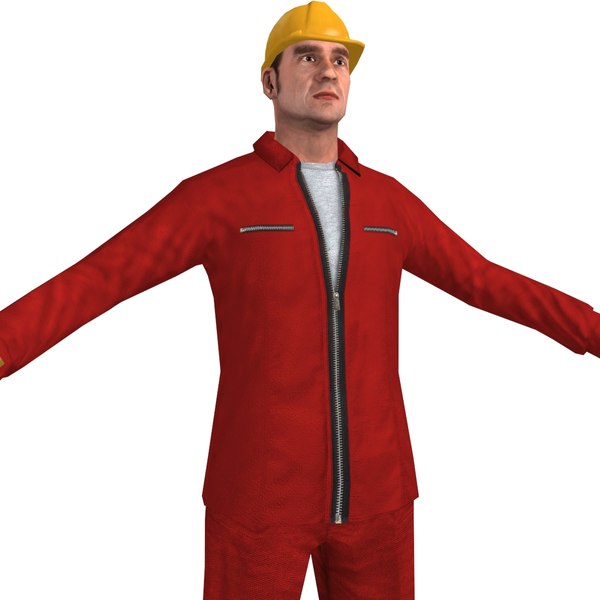 worker man 3d max