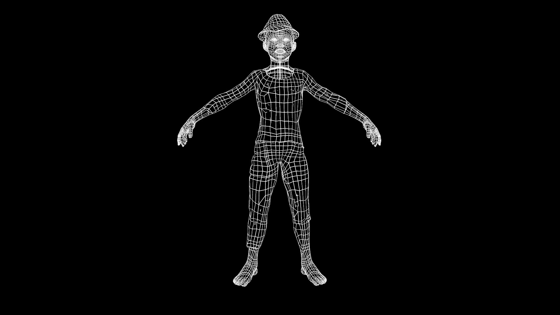 3D poor blind boy model - TurboSquid 1599138