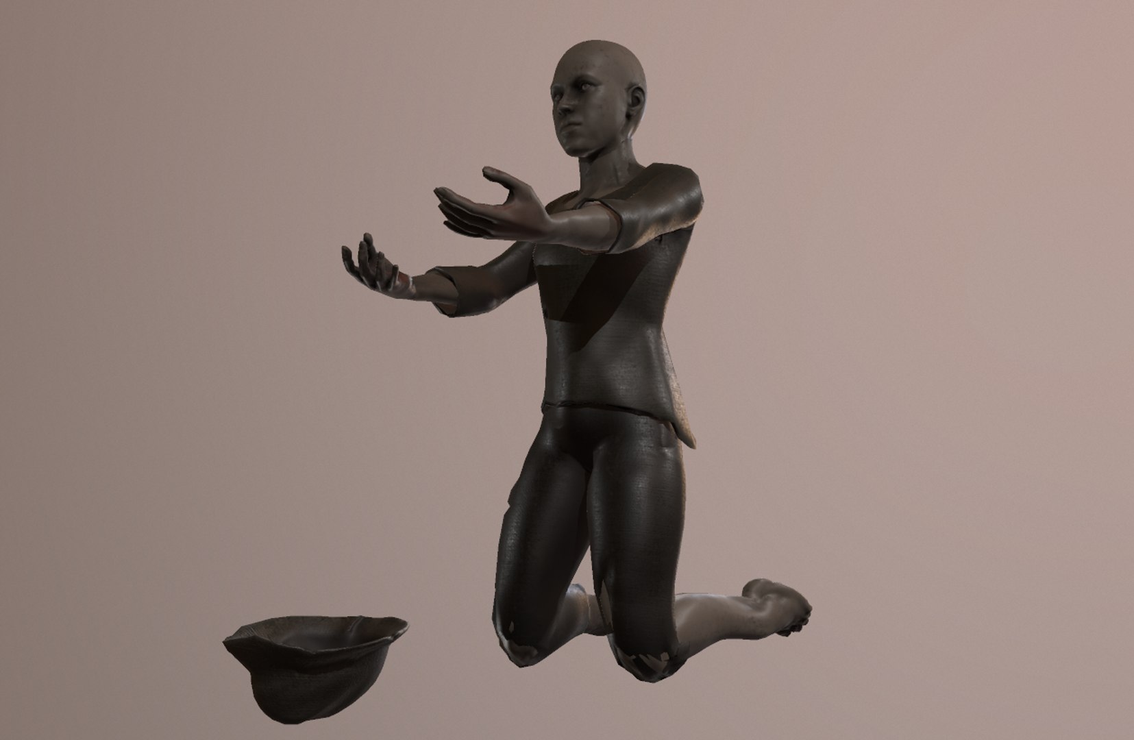 3D poor blind boy model - TurboSquid 1599138