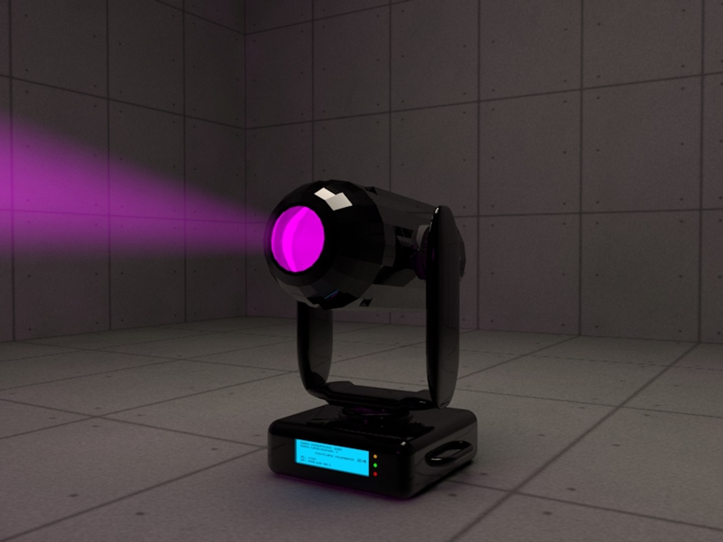 3d Model Of Moving Light