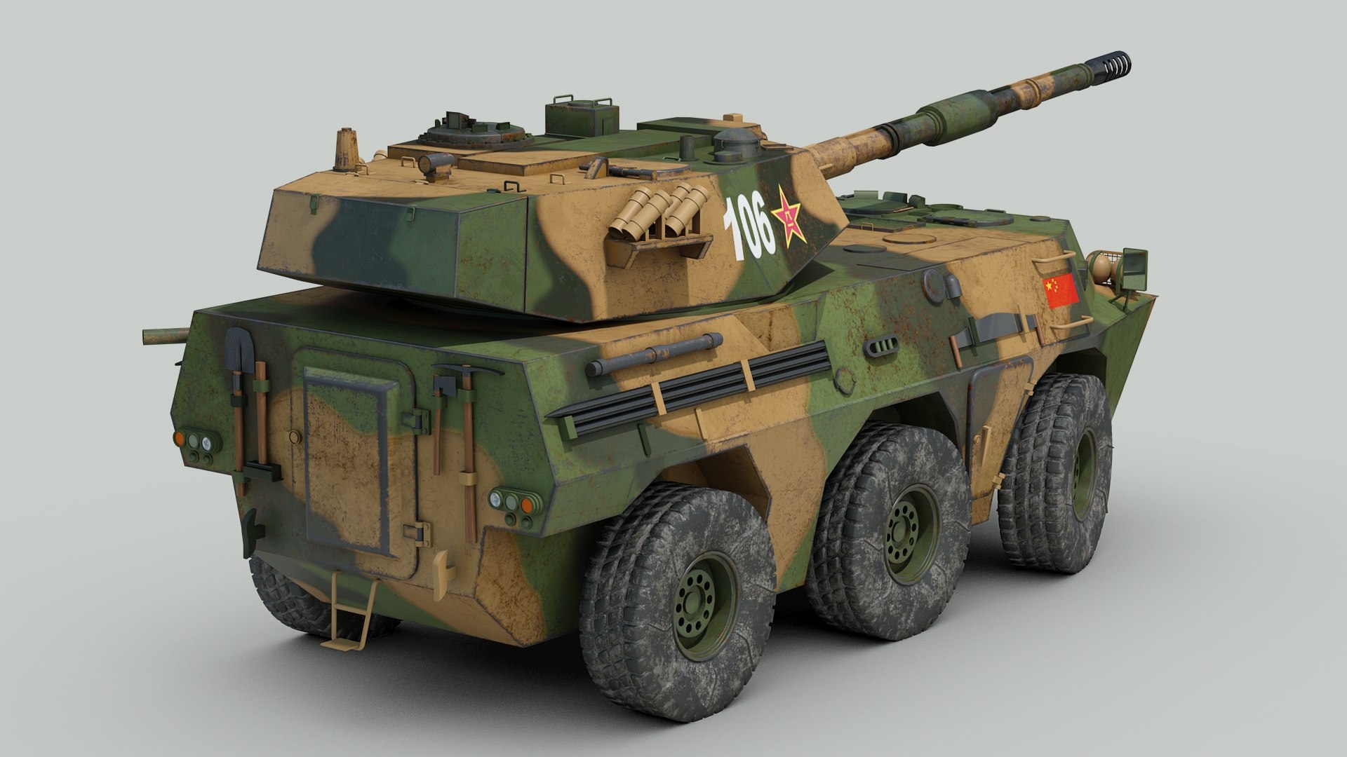 Chinese Ptl02 Tank Destroyer 3d Max