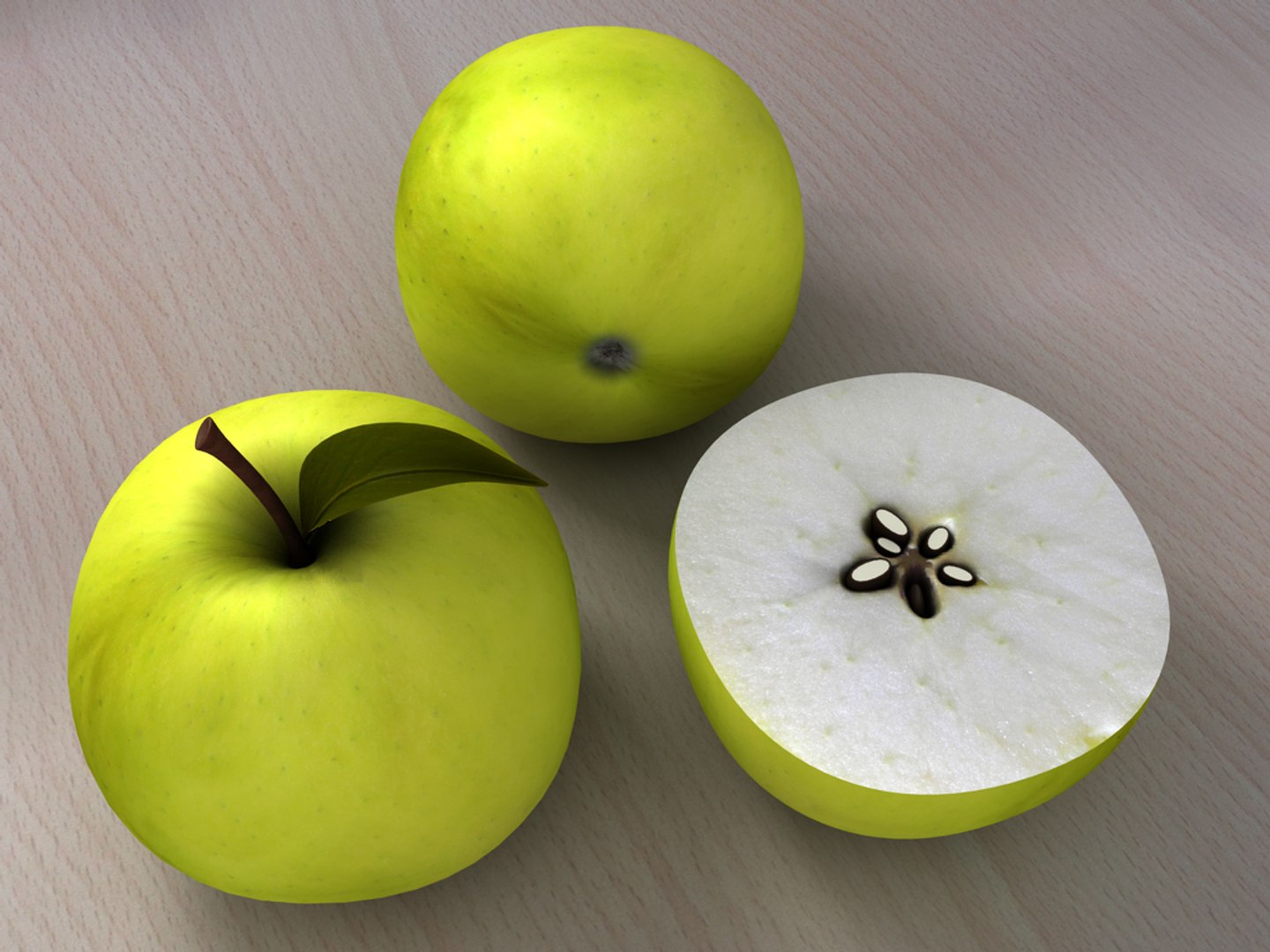 3d c4d apple core seeds
