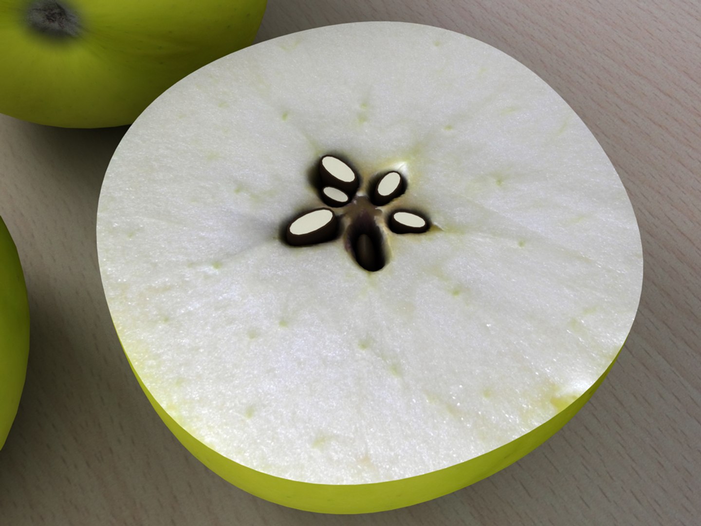 3d c4d apple core seeds