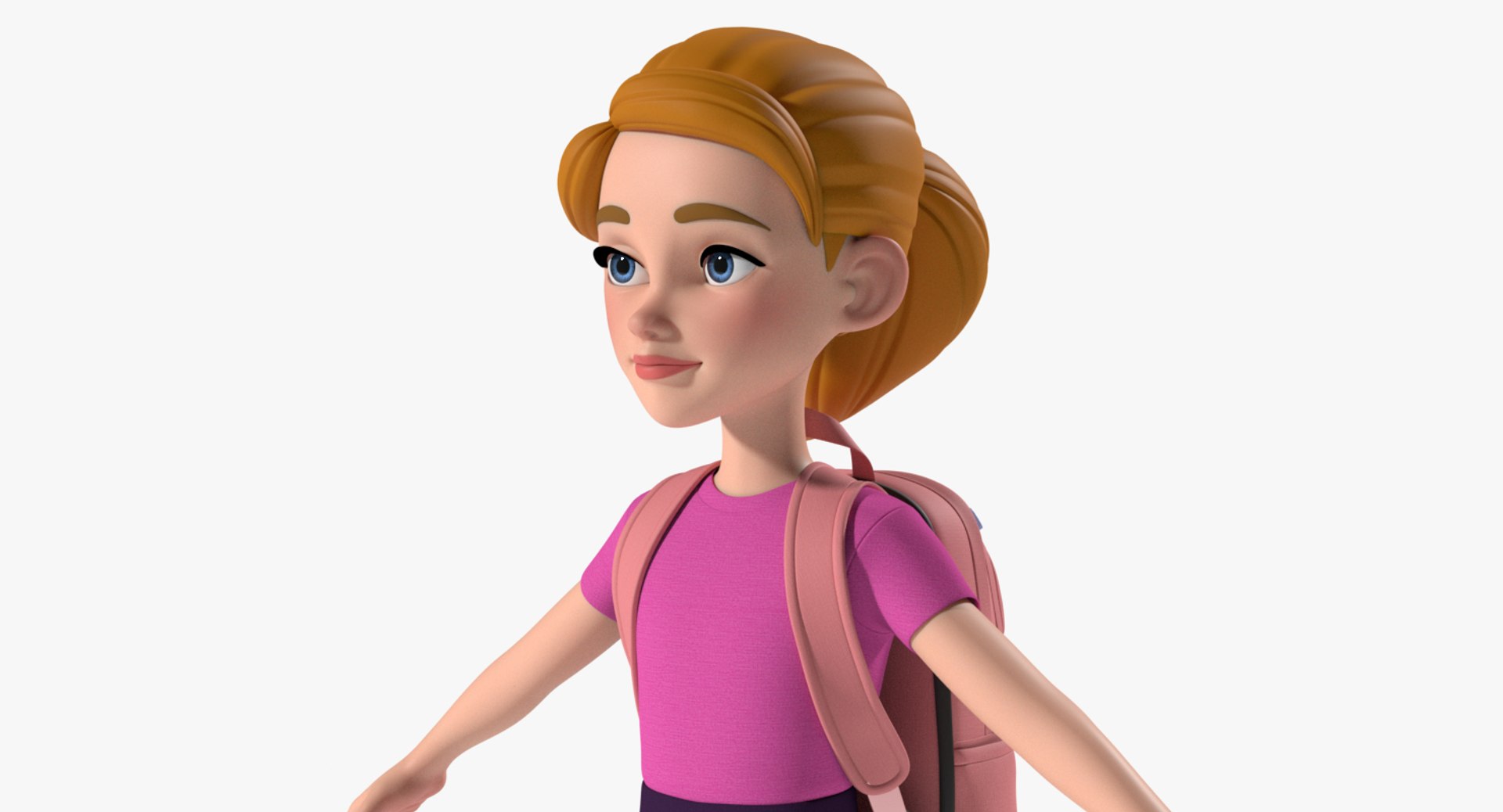 3D model mia cartoon girl kid - TurboSquid 1230895
