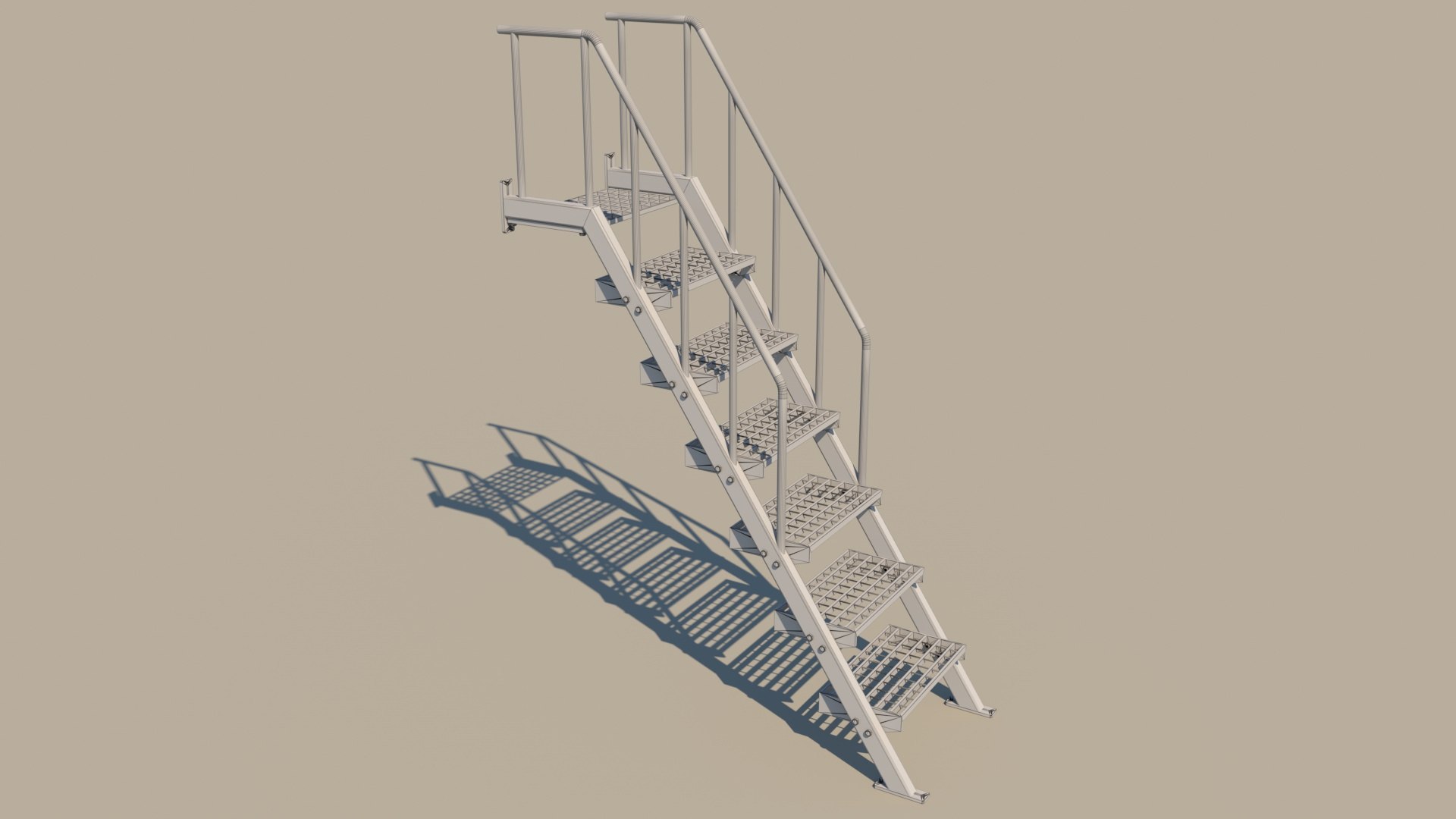 3D Industrial Stairs Model - TurboSquid 1626529