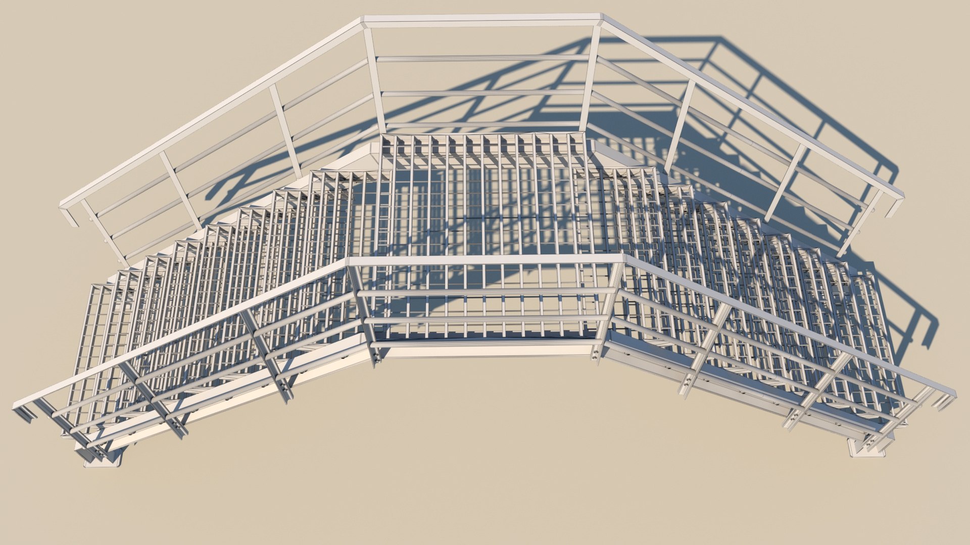 3D Industrial Stairs Model - TurboSquid 1626529
