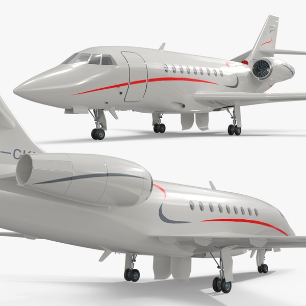modelo 3d Avión a reacción Dassault Falcon 2000 blanco - TurboSquid 2385598