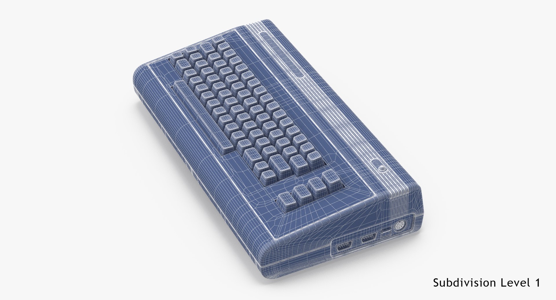 3d commodore 64 keyboard