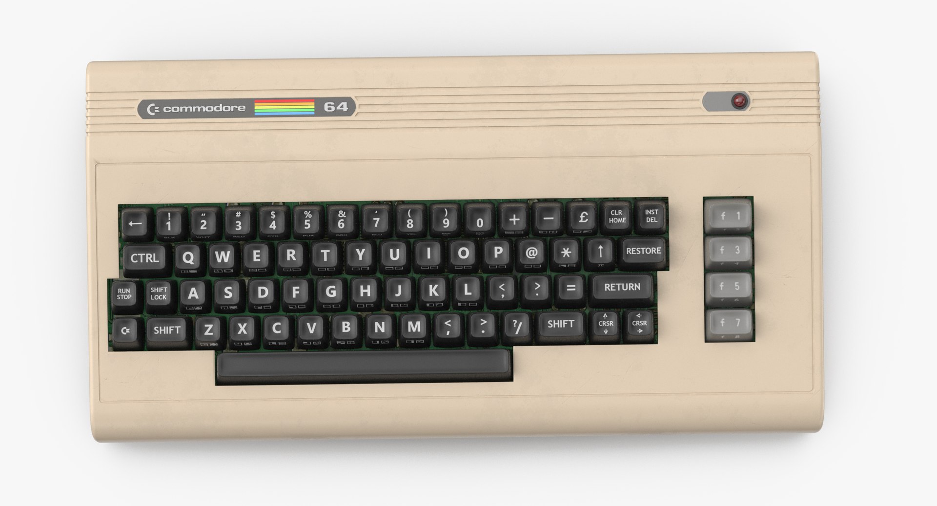 3d Commodore 64 Keyboard