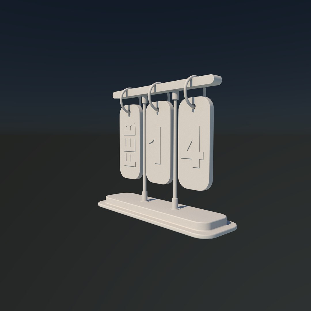 3D Desk Calendar Model 3D Model Model - TurboSquid 2337976