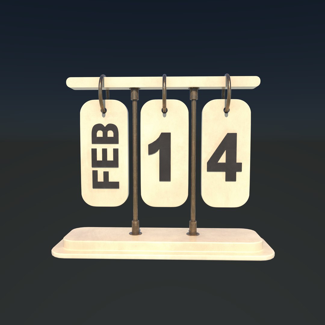 3D Desk Calendar Model 3D Model Model - TurboSquid 2337976