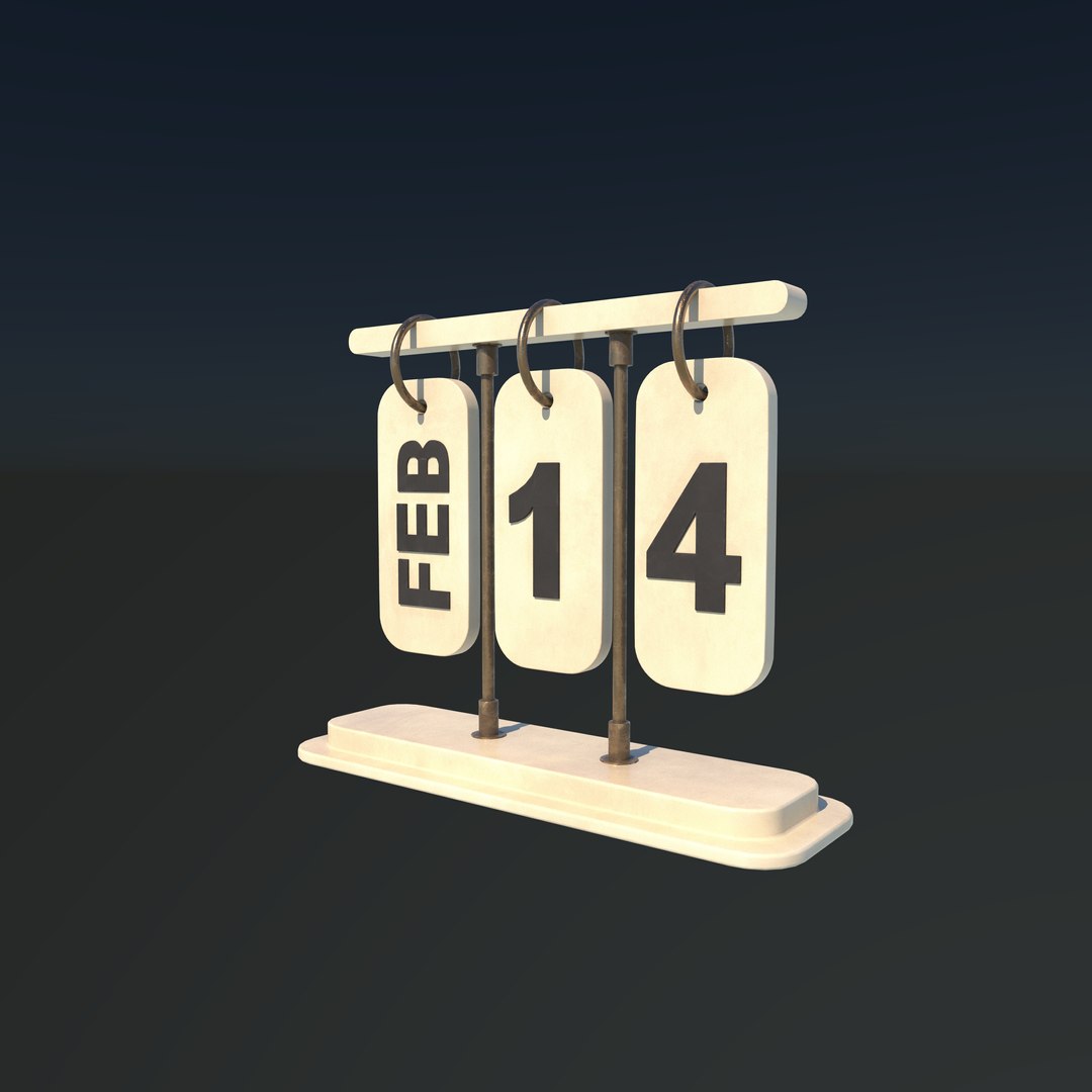 3D Desk Calendar Model 3D Model Model - TurboSquid 2337976