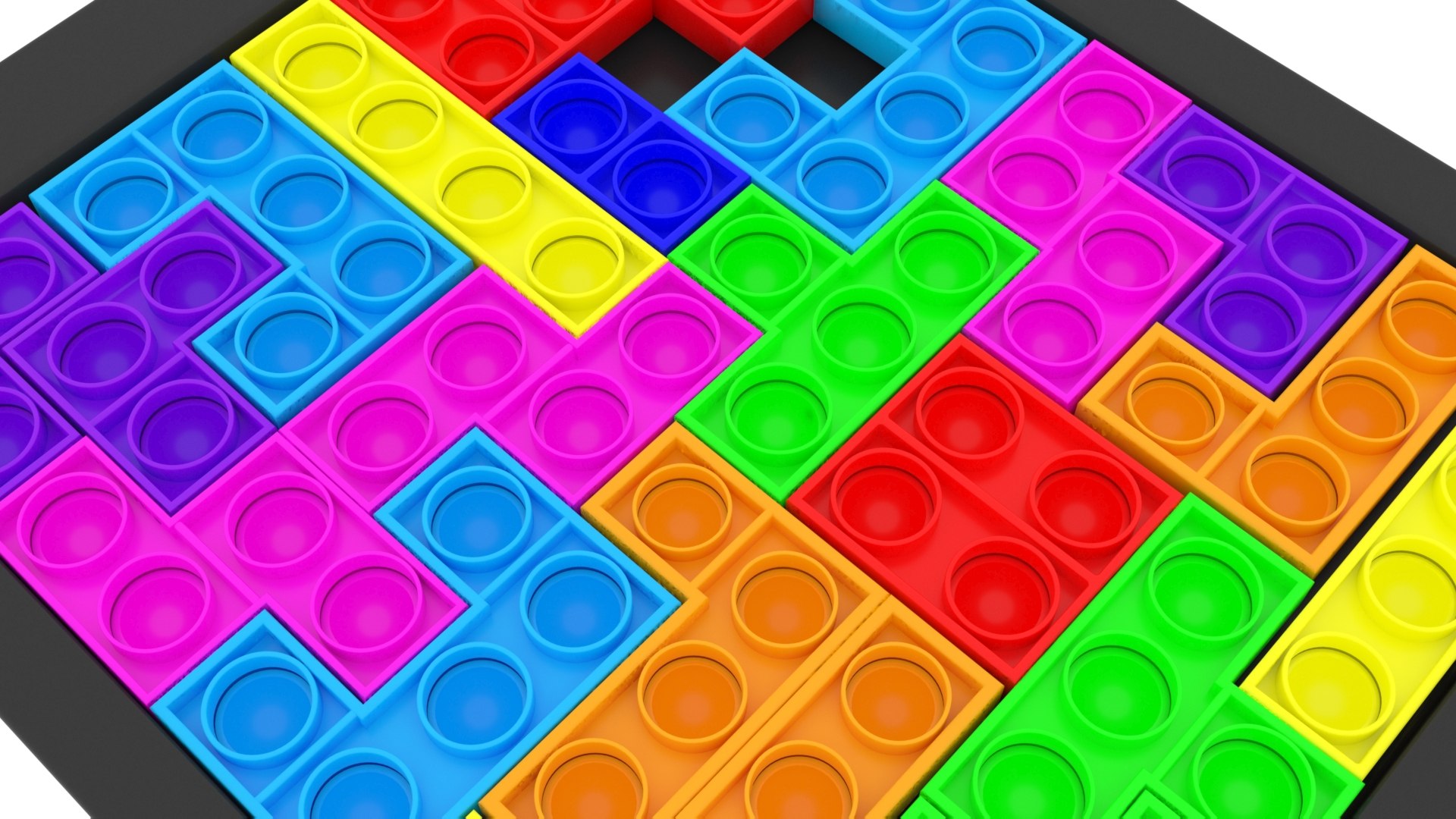 3D Pop It Tetris Puzzle Model - TurboSquid 1759388