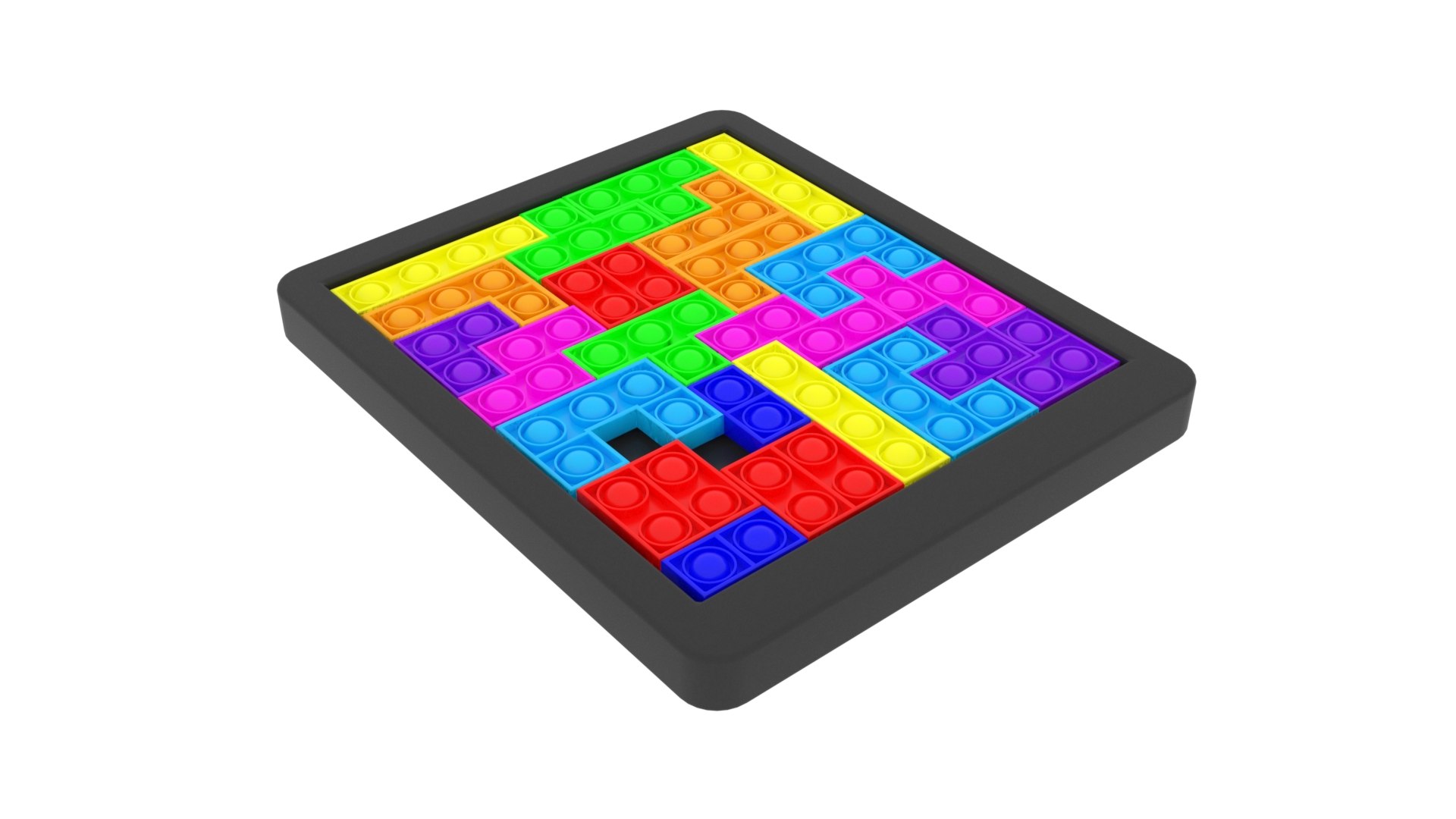 3D Pop It Tetris Puzzle Model - TurboSquid 1759388
