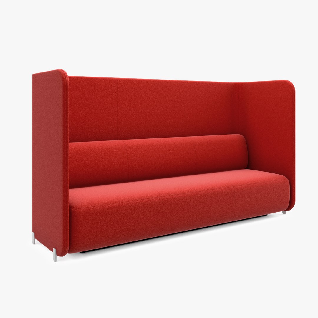 3D model Bernhardt Design CODE Three Seat Sofa with Standard Wall ...