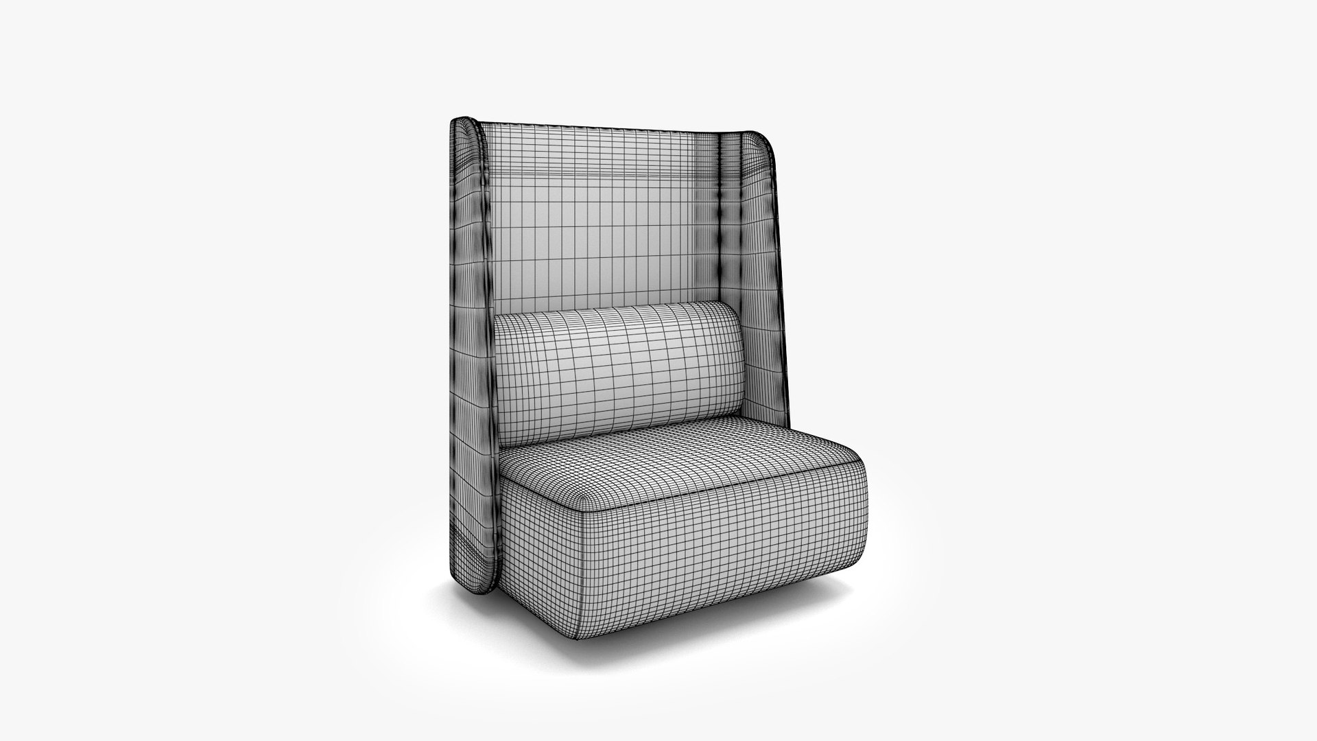 3D Model Bernhardt Design CODE Lounge With Angled Wall - TurboSquid 2058322