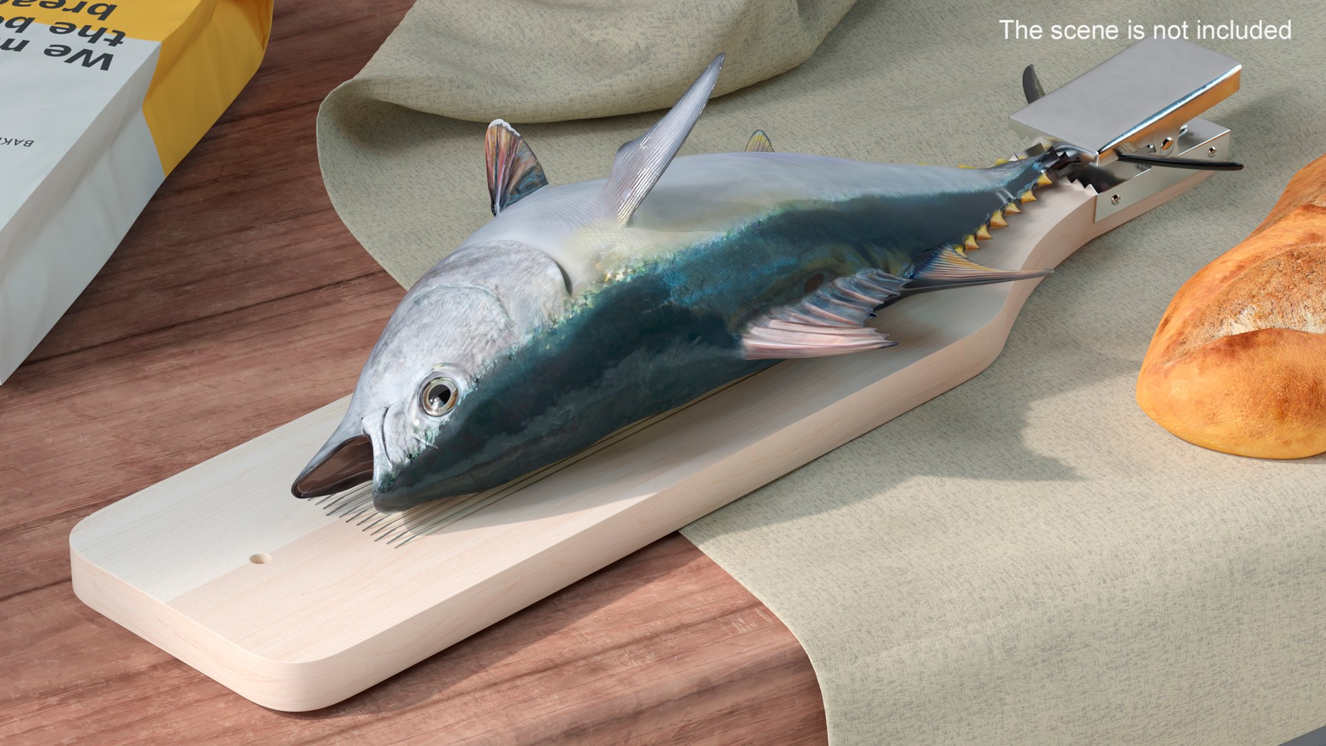 Fish Cleaning Board With Tuna Model - TurboSquid 2248539