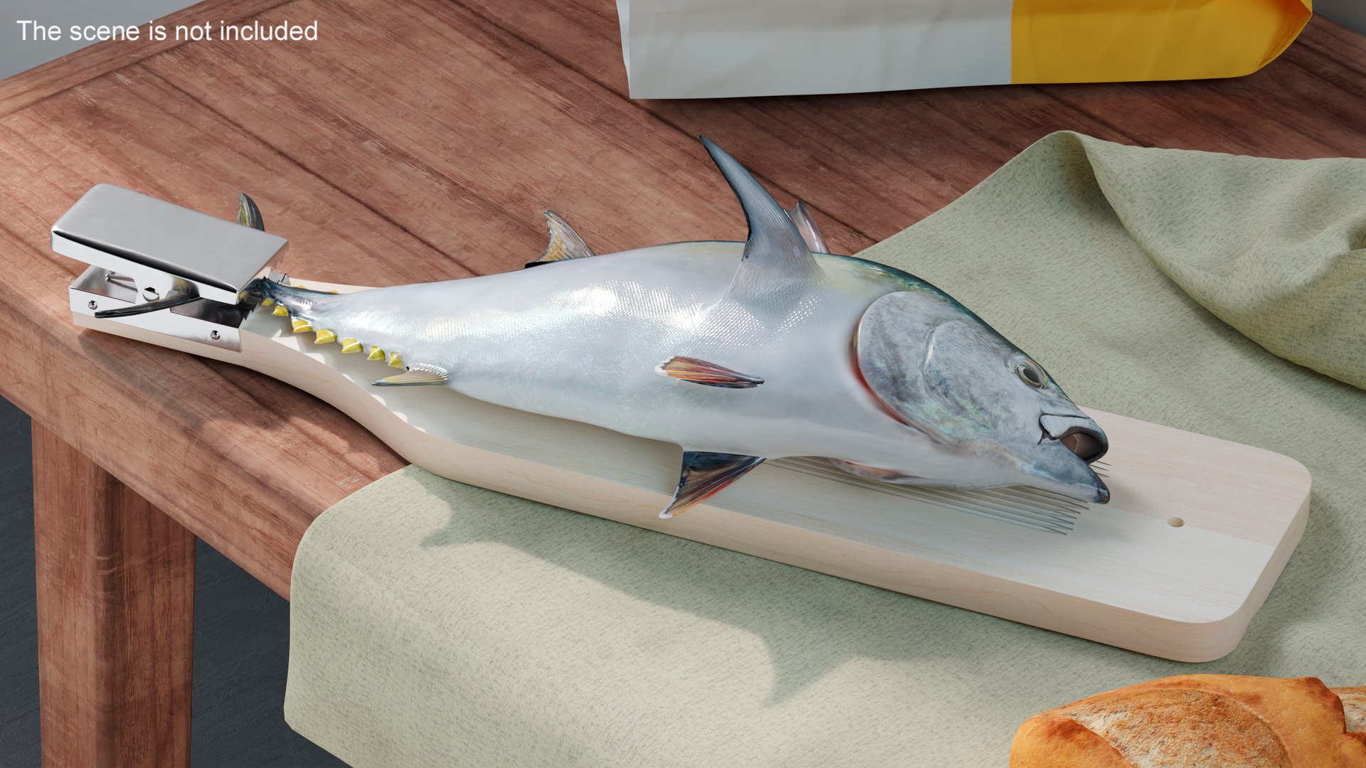 Fish Cleaning Board With Tuna Model - TurboSquid 2248539