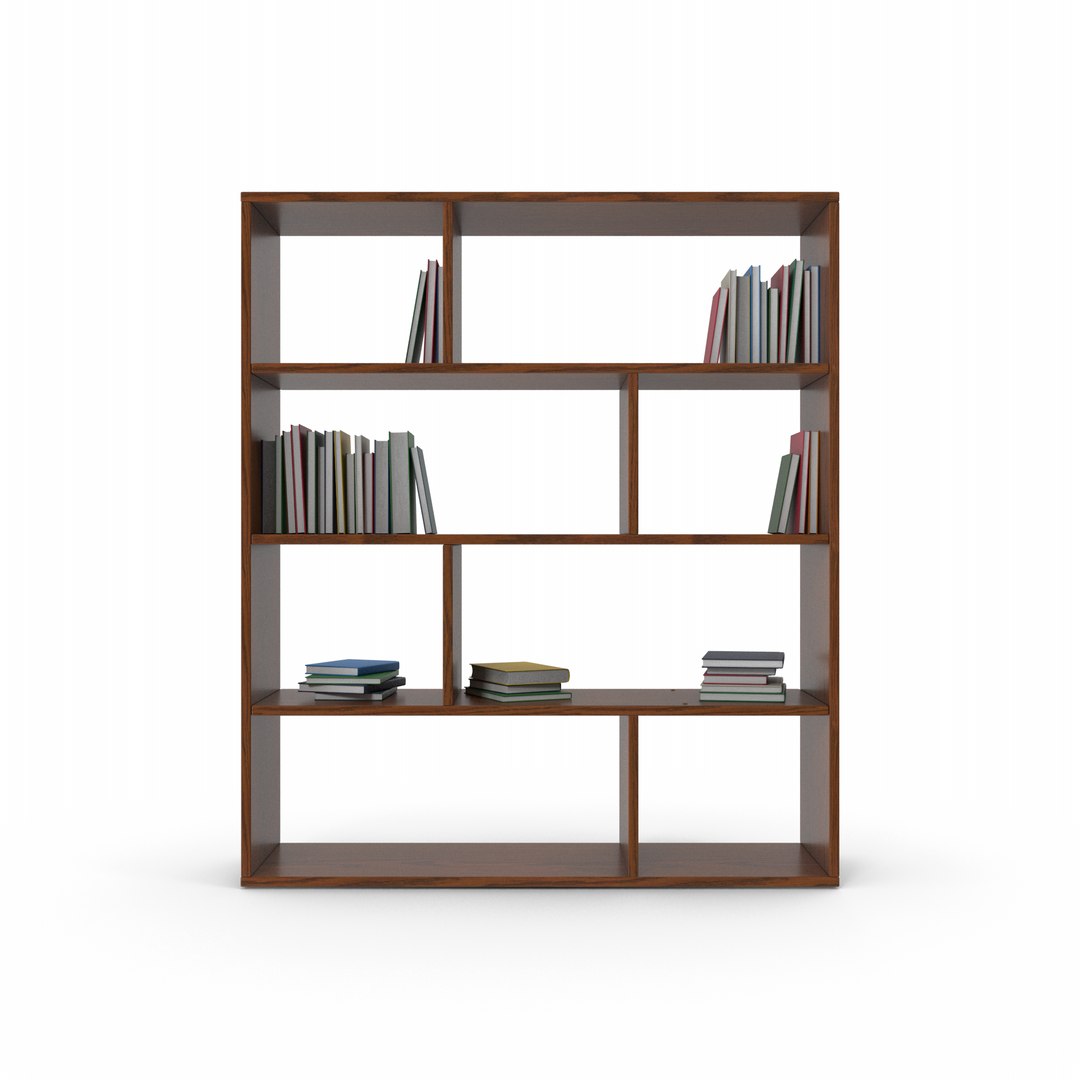 3D Model Bookcase With Books - TurboSquid 2206843