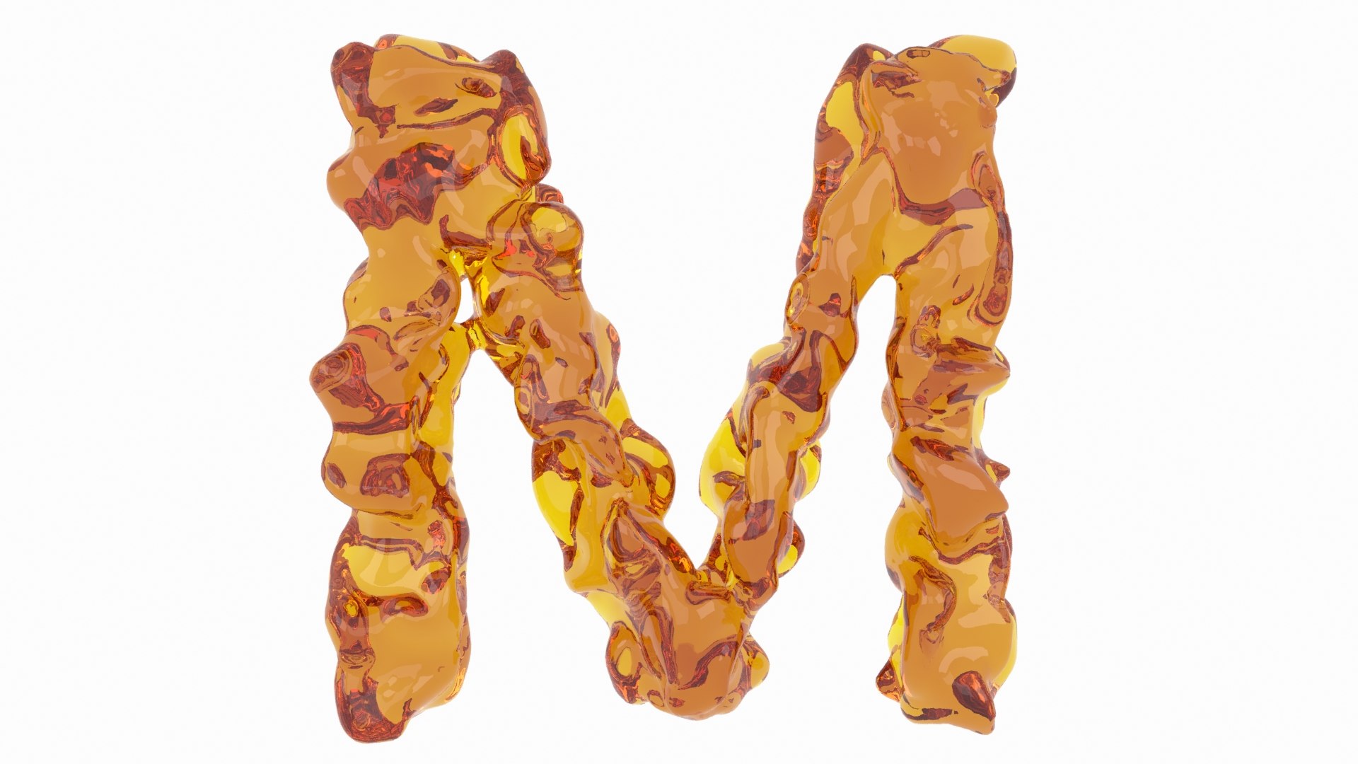 3D Liquid M Alphabet - Quality Model - TurboSquid 1947308