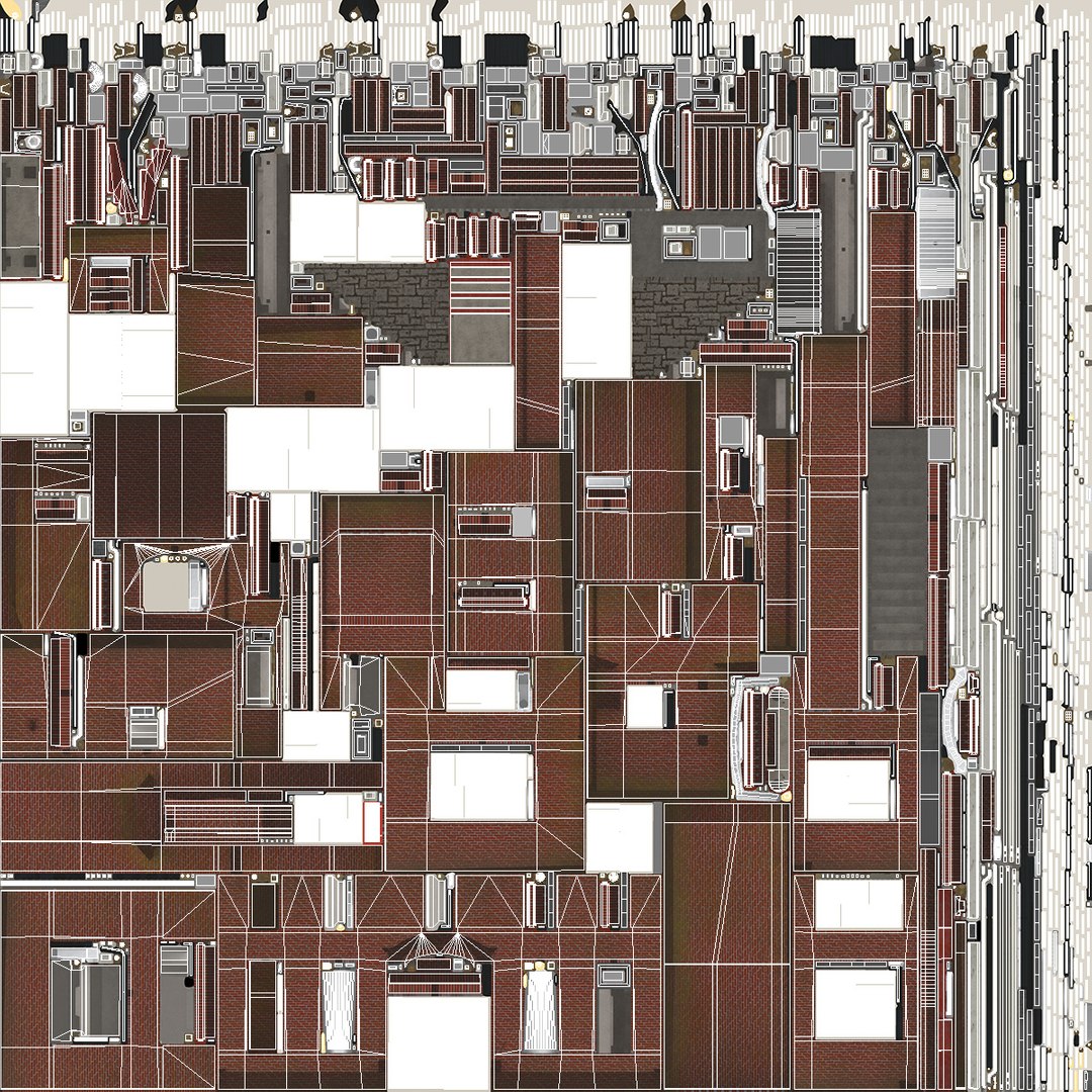 3D Model Home Alone Brick Colonial House - TurboSquid 2391462