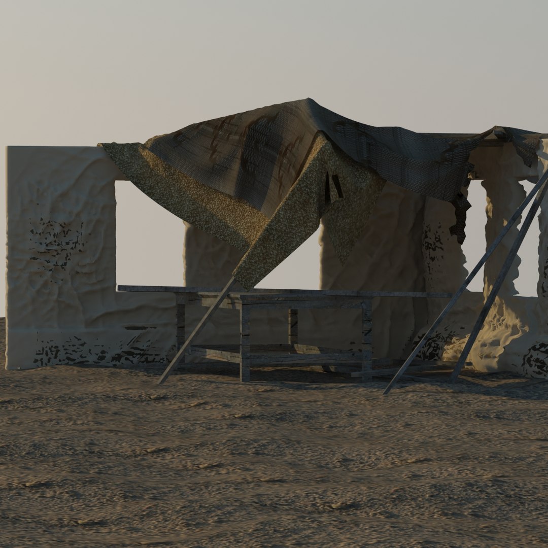 3d Desert Environment Old Building