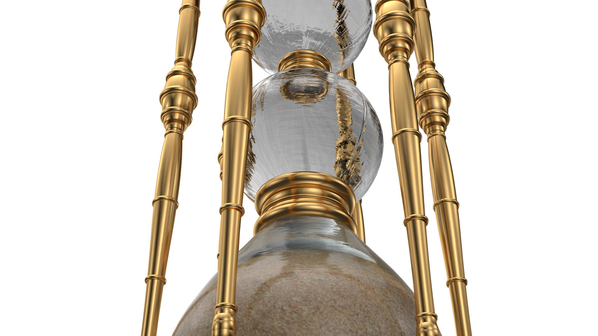 Antique Gold Hourglass 3D Model - TurboSquid 1862230