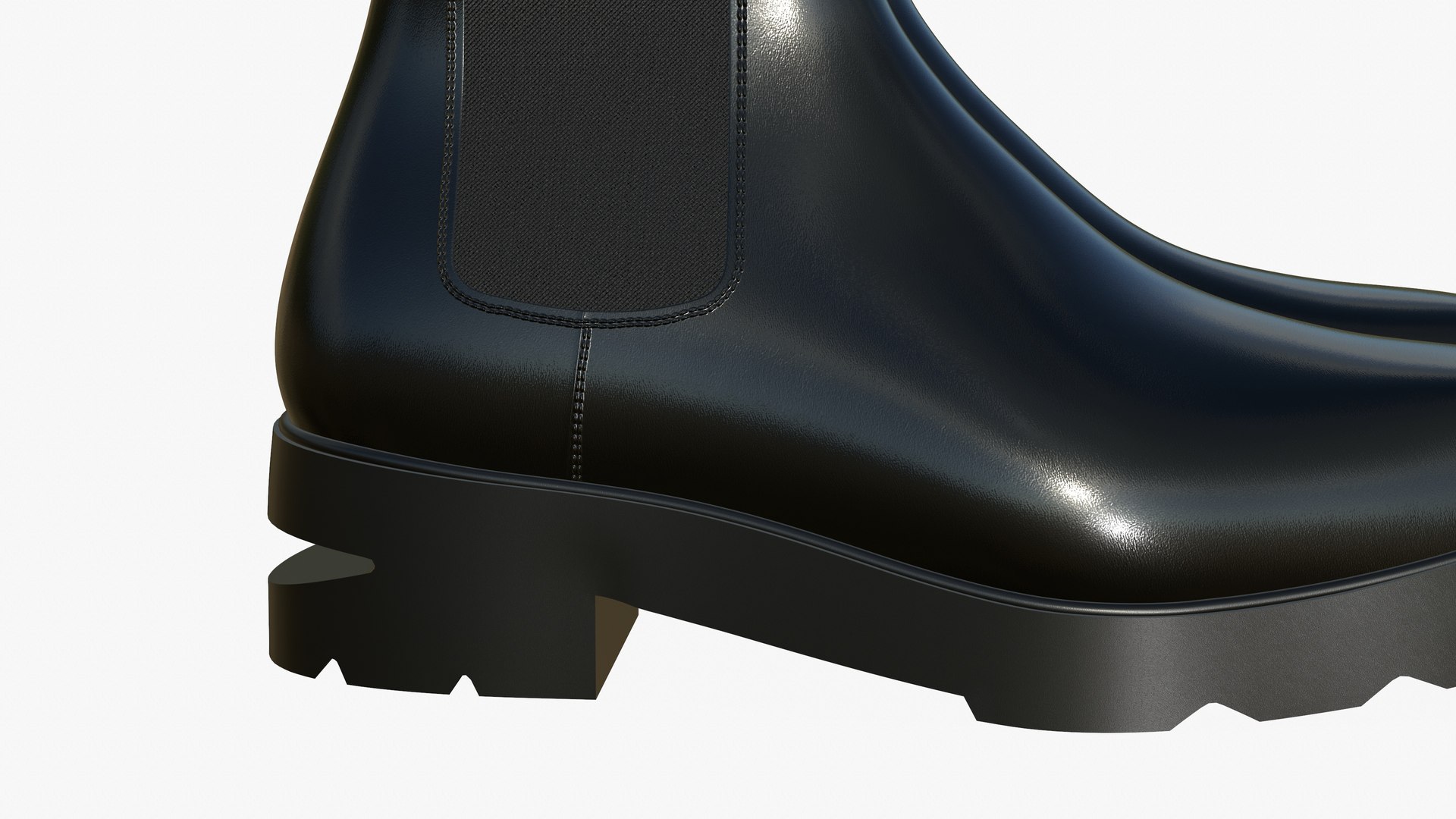 Leather Boots Realistic Black 3D model - TurboSquid 1958162