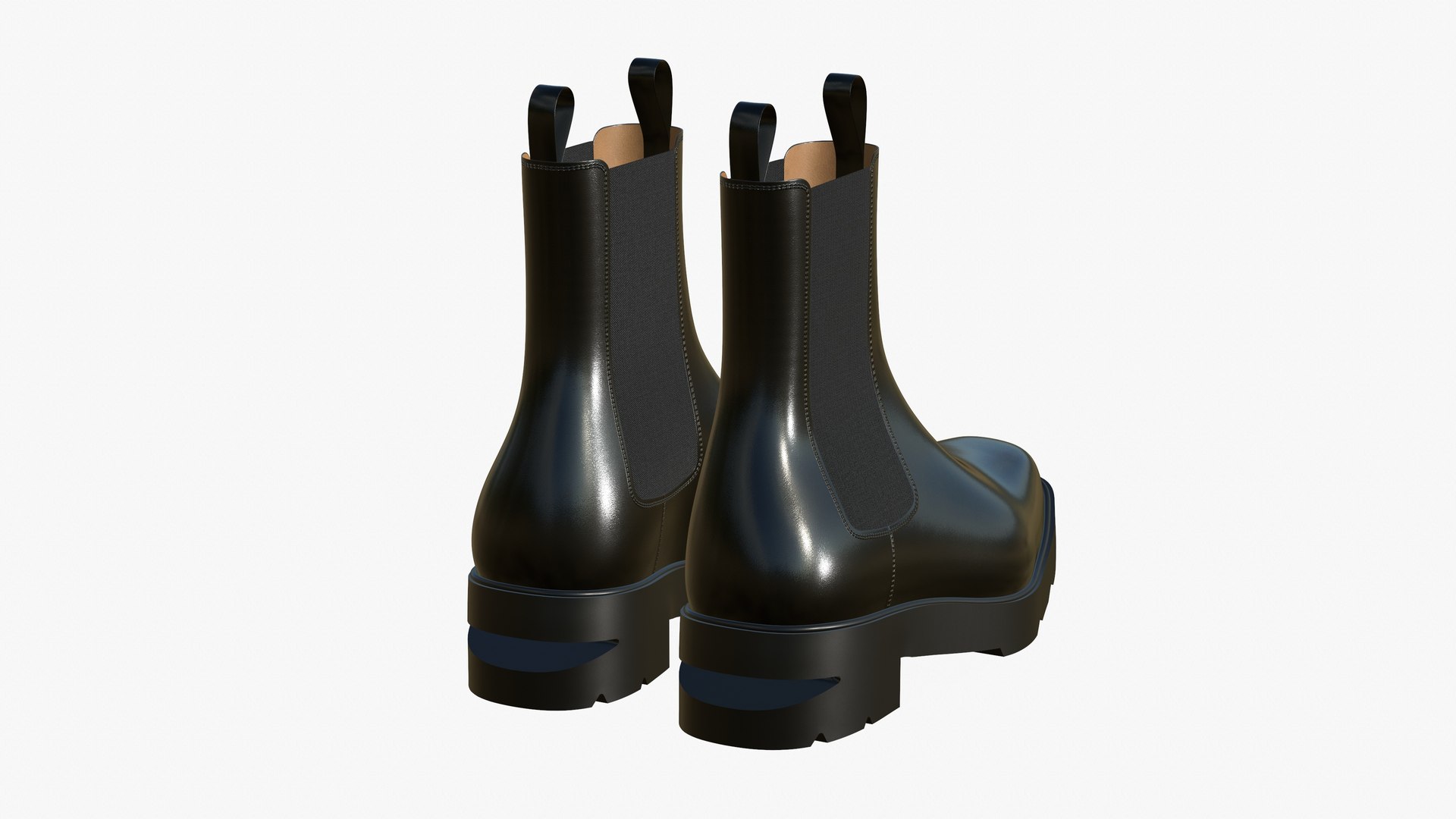 Leather Boots Realistic Black 3D model - TurboSquid 1958162