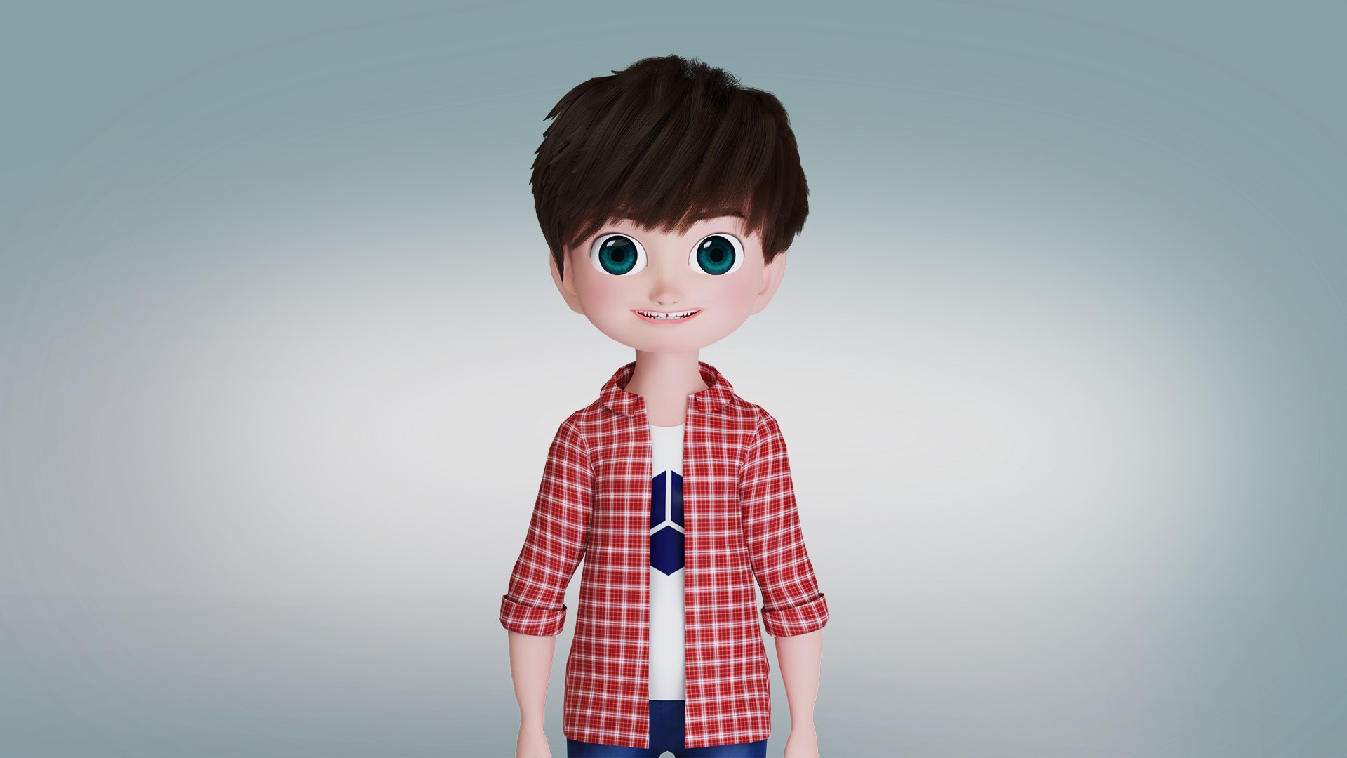 3D Cartoon Fur Boy Shirt full rigged model - TurboSquid 1904205